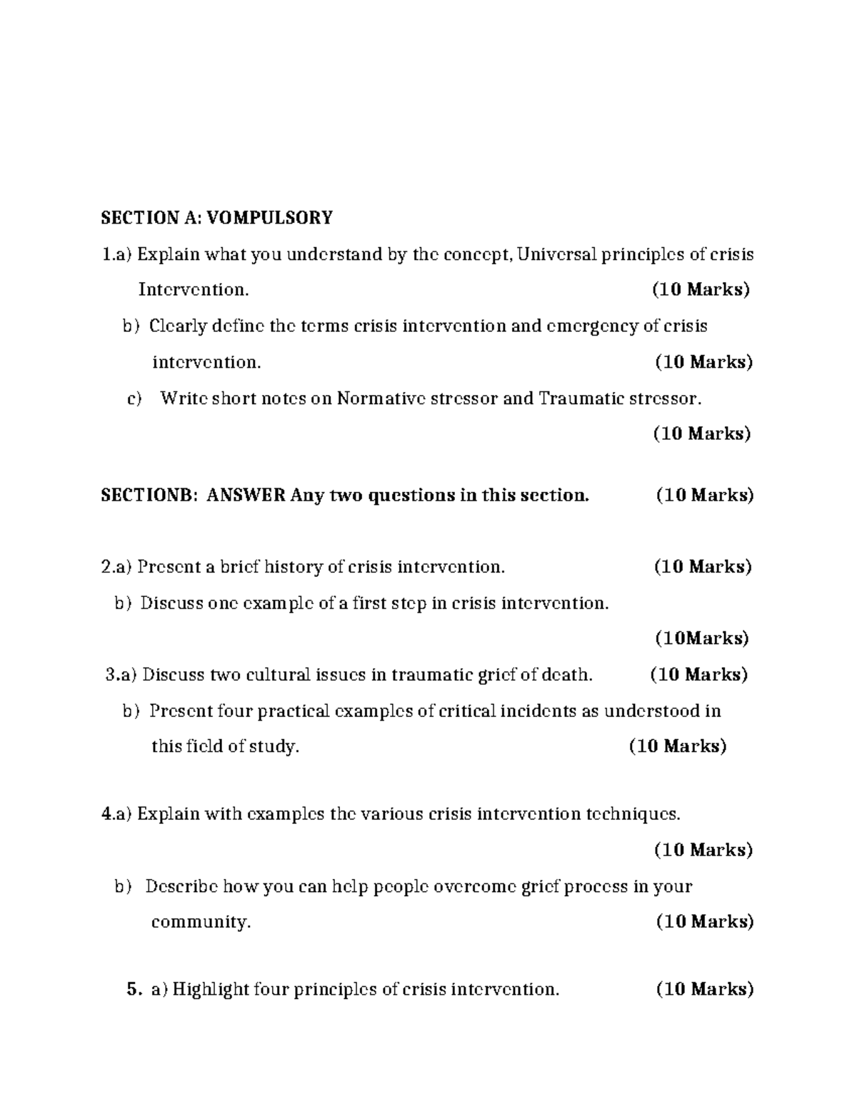Principle Of Intervention Examples