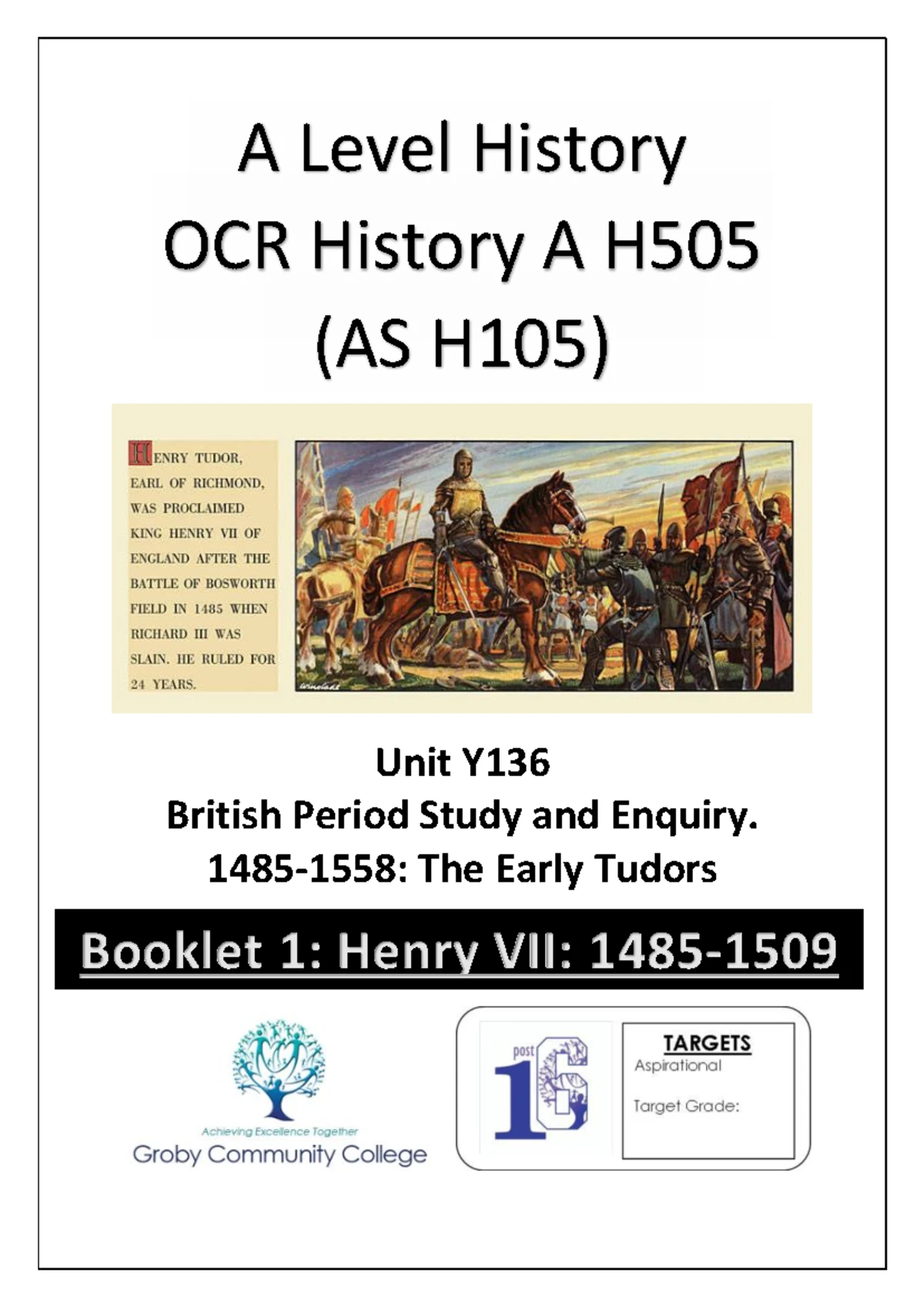 A Level History OCR History A H505 (AS H105) Unit Y251: Democracy and ...