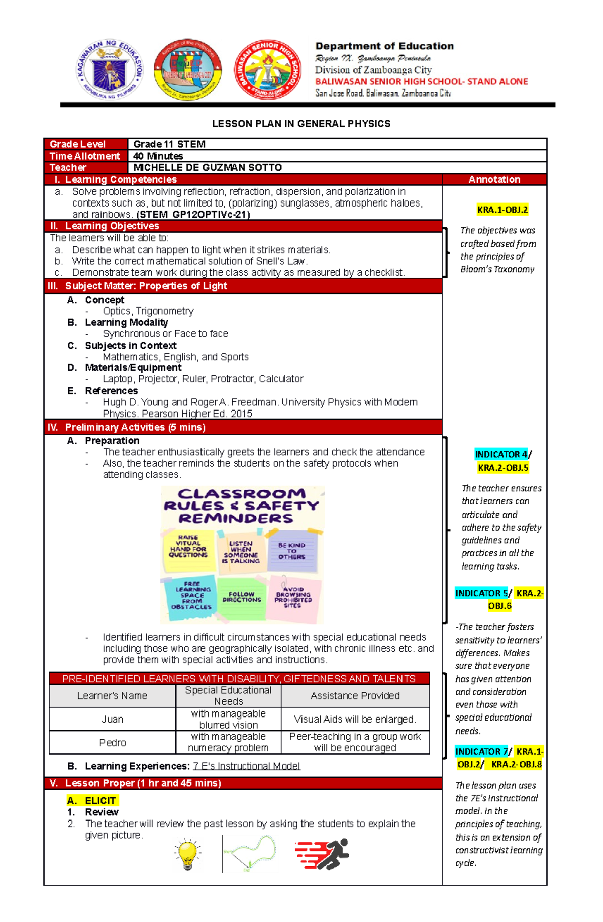 DL Formation- Heavier Elements - LESSON PLAN IN GENERAL PHYSICS Grade ...