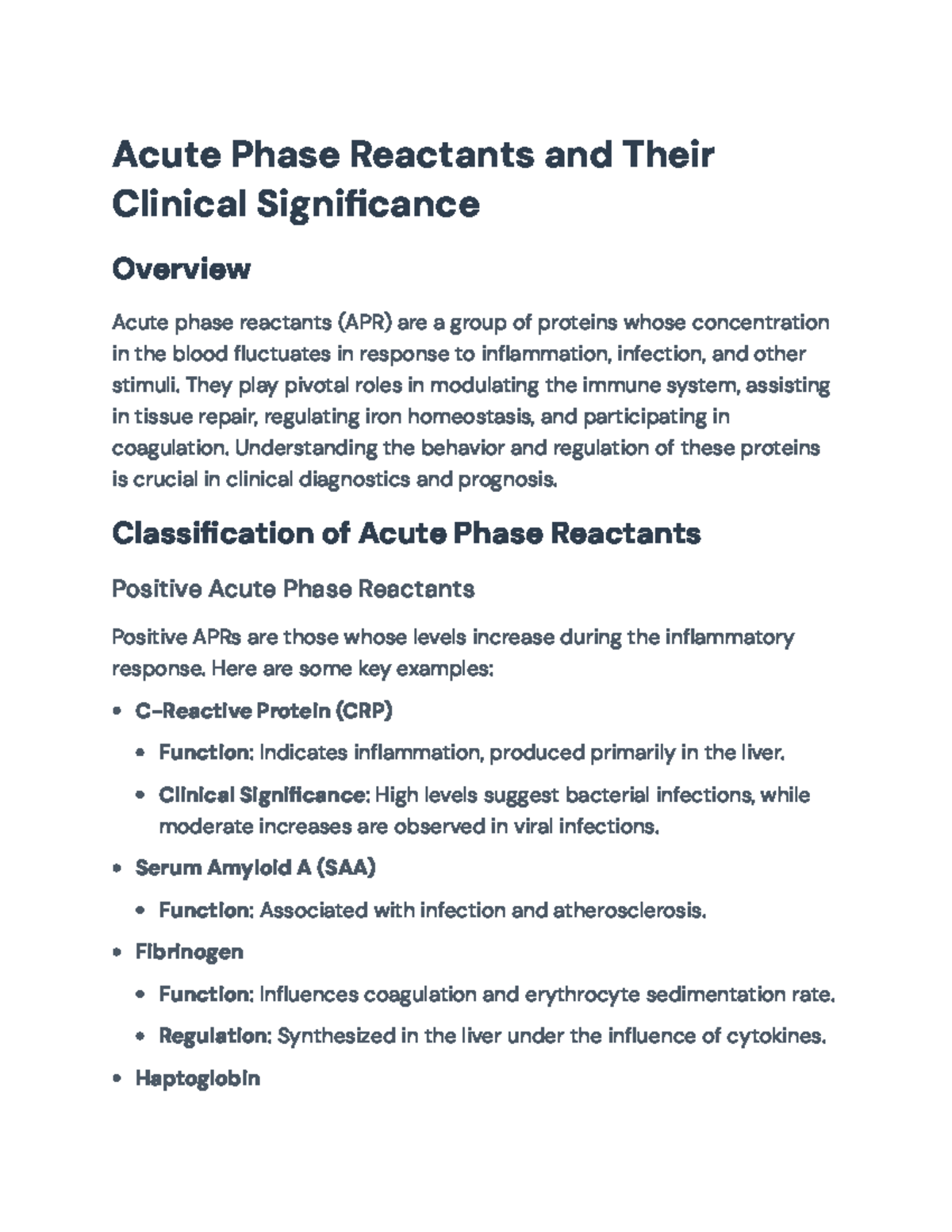 Acute Phase Reactants (APR) - Clinical Significance and Applications ...