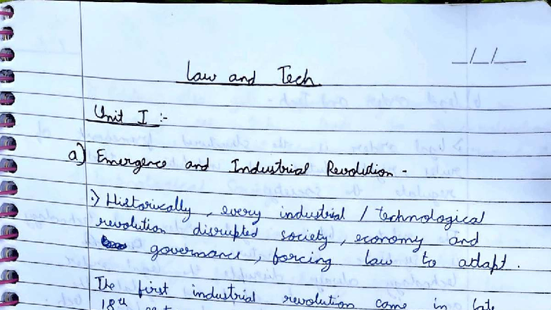 Law and Tech: Class Notes on Industrial Revolutions and Legal ...