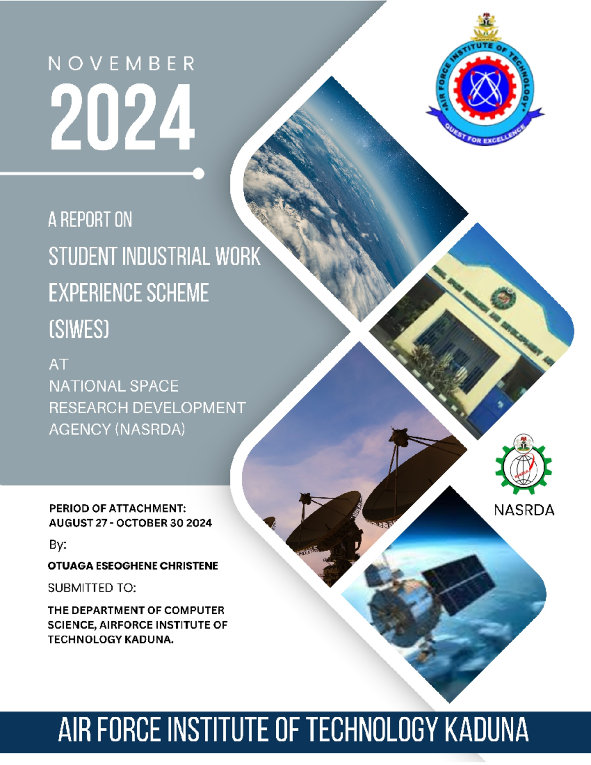Cover page page - Fluid Mechanics - INSTITUTE OF NOVEMBER 2024 DATE FOR ...