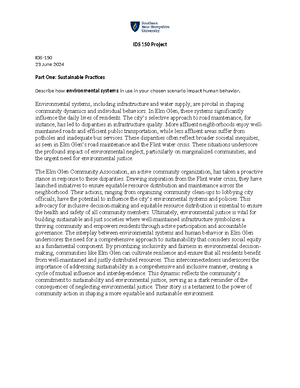 4-2 Short Paper- Efforts IN Sustainability - 4-2 Short Paper: Efforts ...