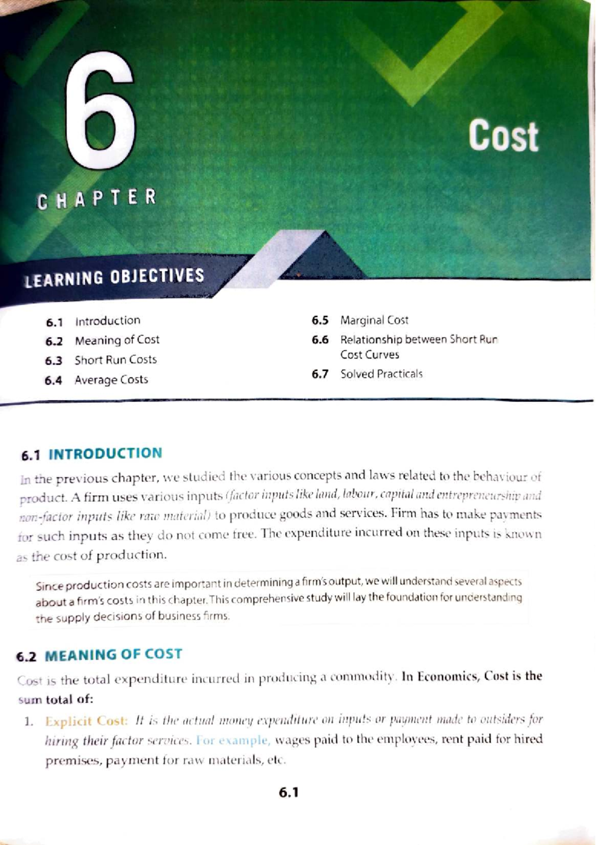 Microeconomics 6: Understanding Cost Concepts and Curves - Studocu