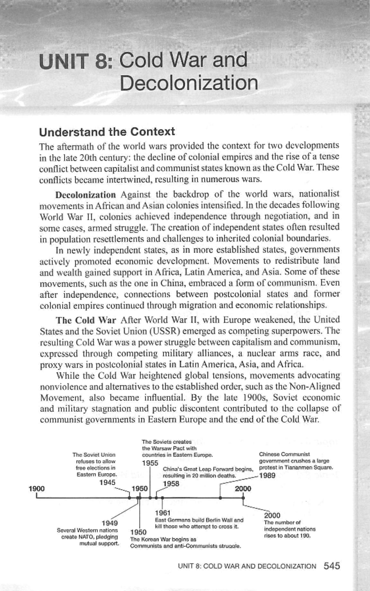 Midterm Study Notes on Cold War & Decolonization for BUS101 - Studocu