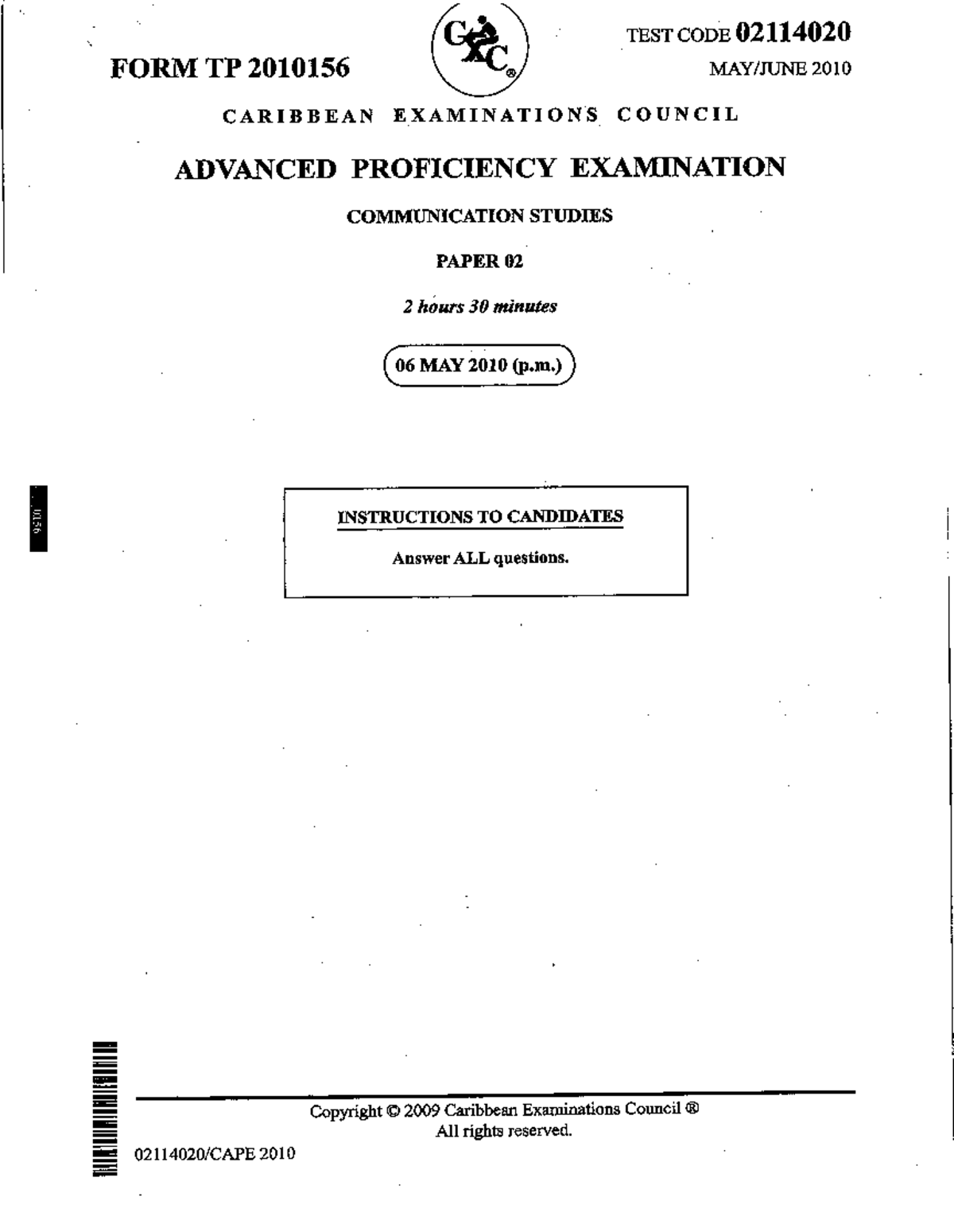 CAPE Communication Studies 2010 Paper 2 Exam Insights and Analysis ...