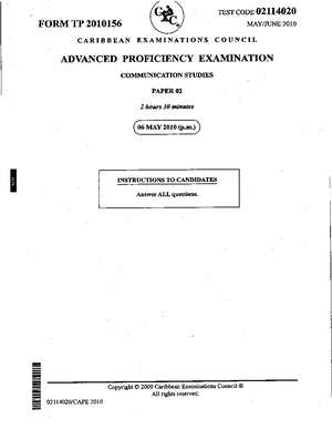 Jan 2025 Math CSEC - Mathematics Paper 02 General Proficiency Exam ...