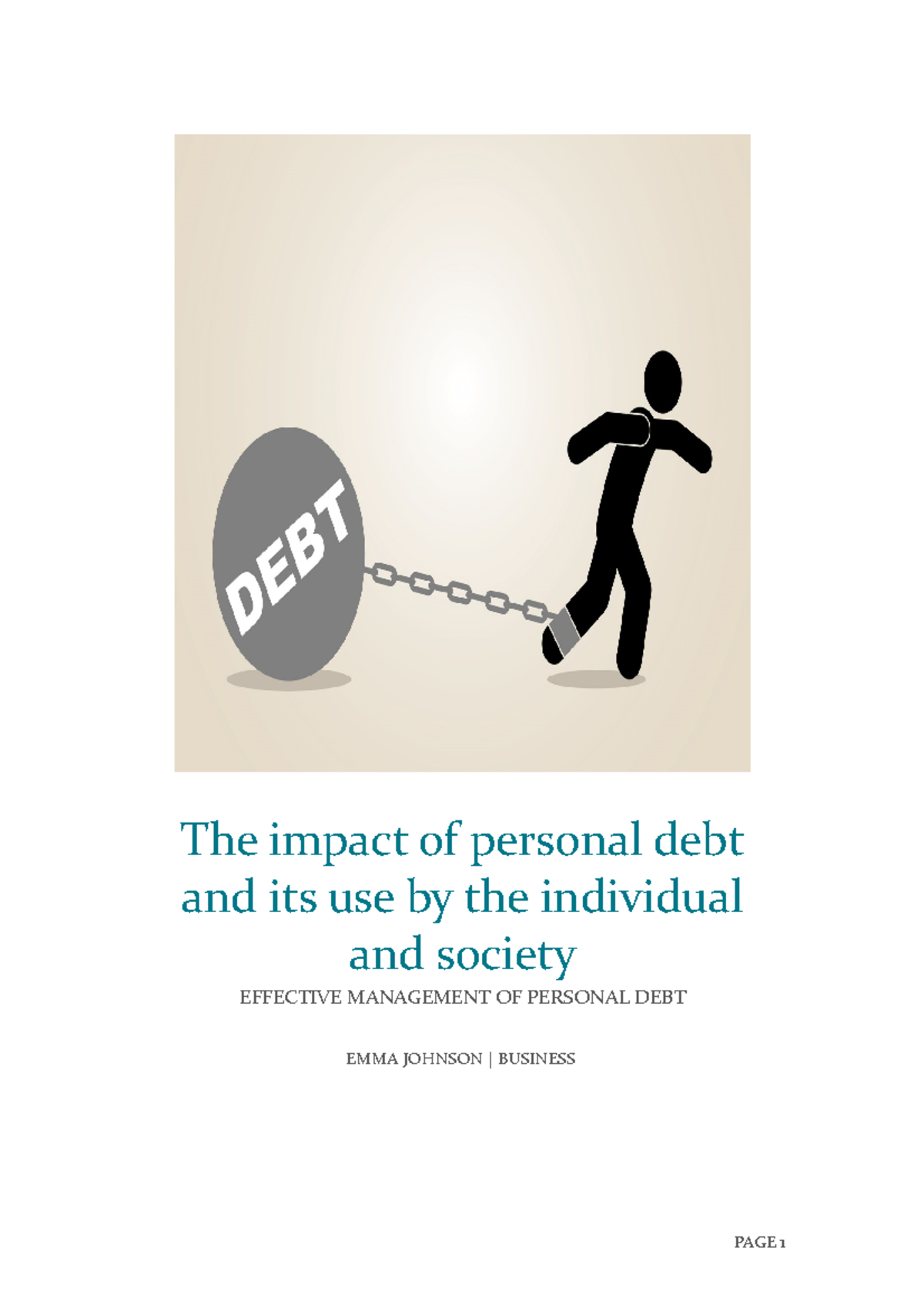 Assignment Unit 31: The Impact of Personal Debt on Individuals and ...