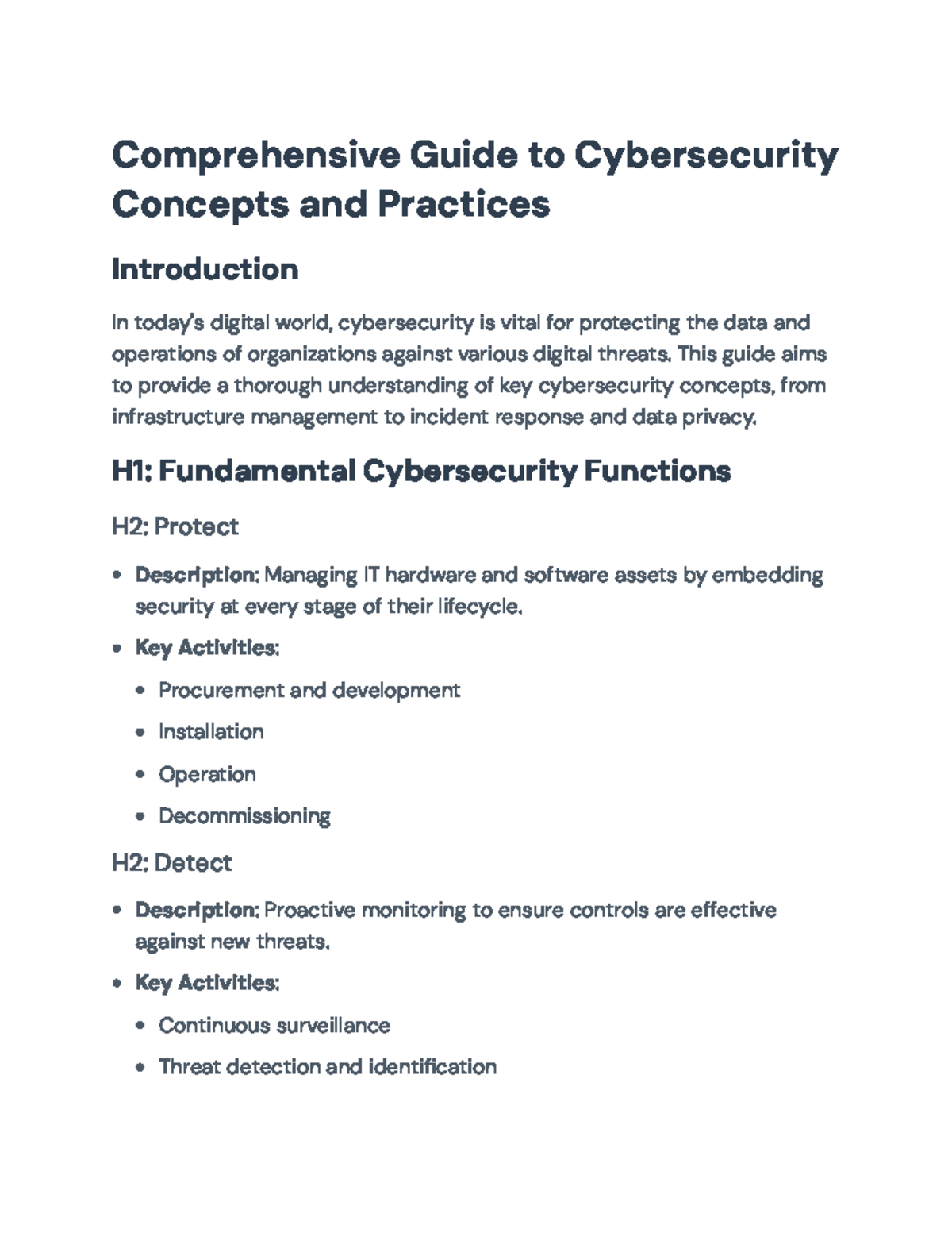 Comprehensive Cybersecurity Guide: Key Concepts and Practices - Comprehensive Guide to ...