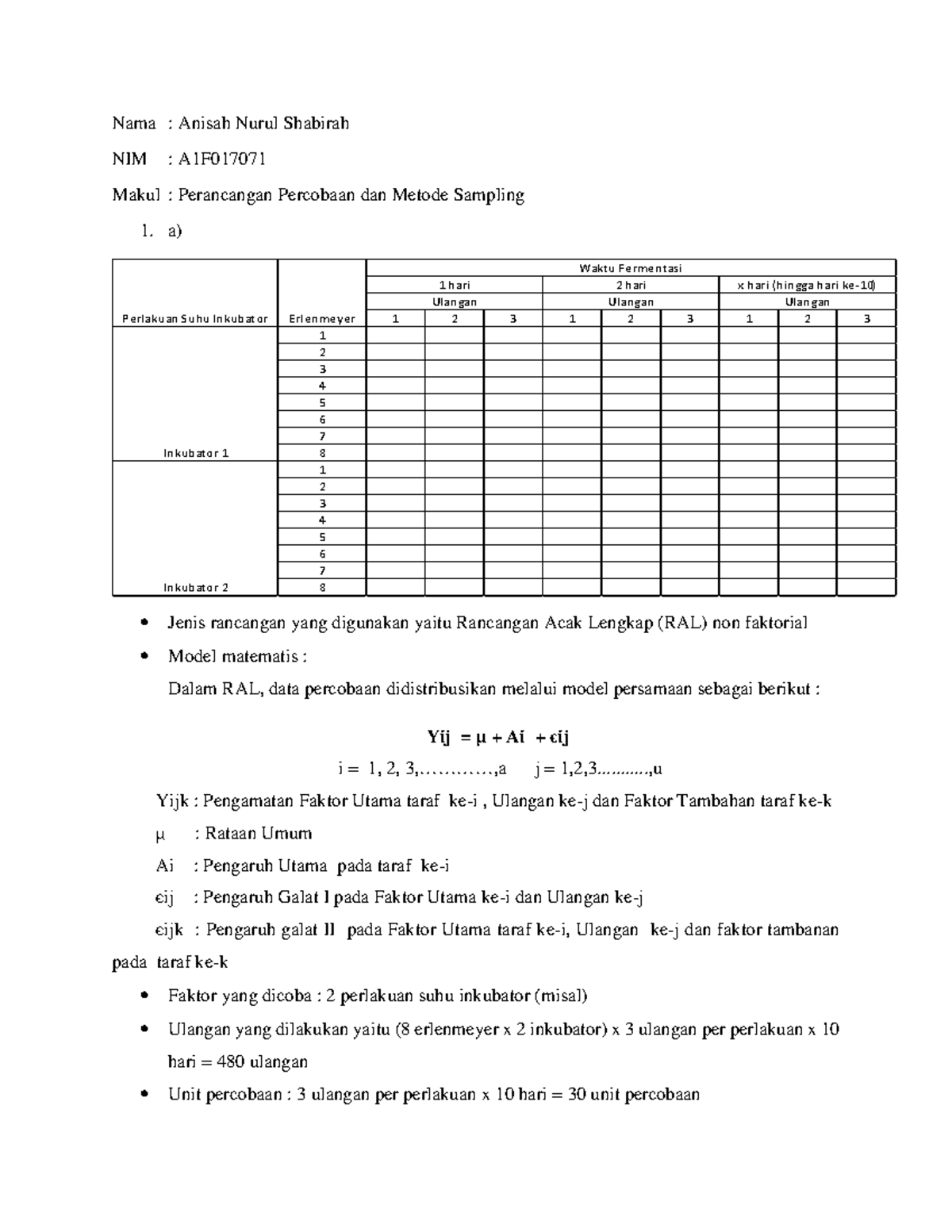 SOAL Rancangan Percobaan - Perancangan Percobaan dan Metode Sampling - Studocu