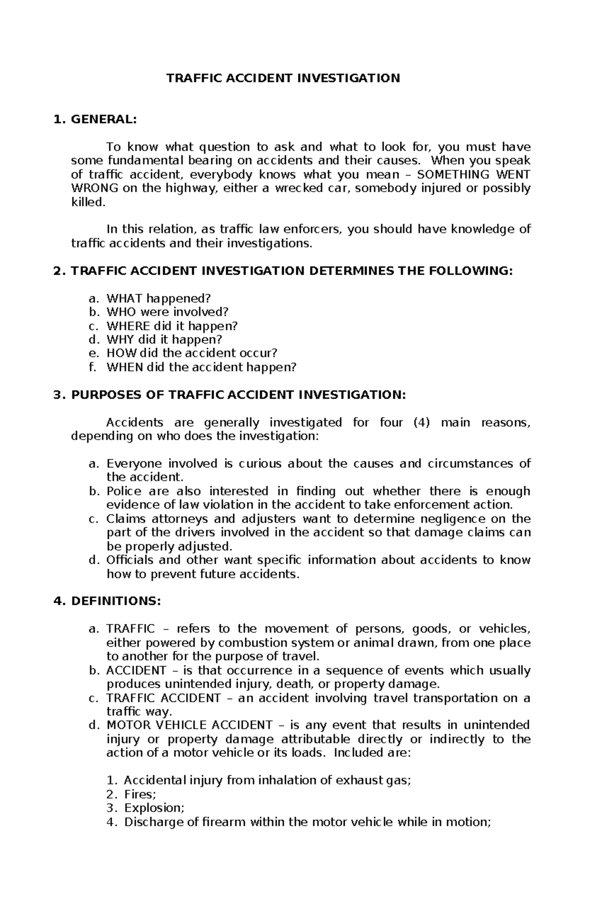 Traffic Accident Investigation: Key Insights & Methods for Analysis ...
