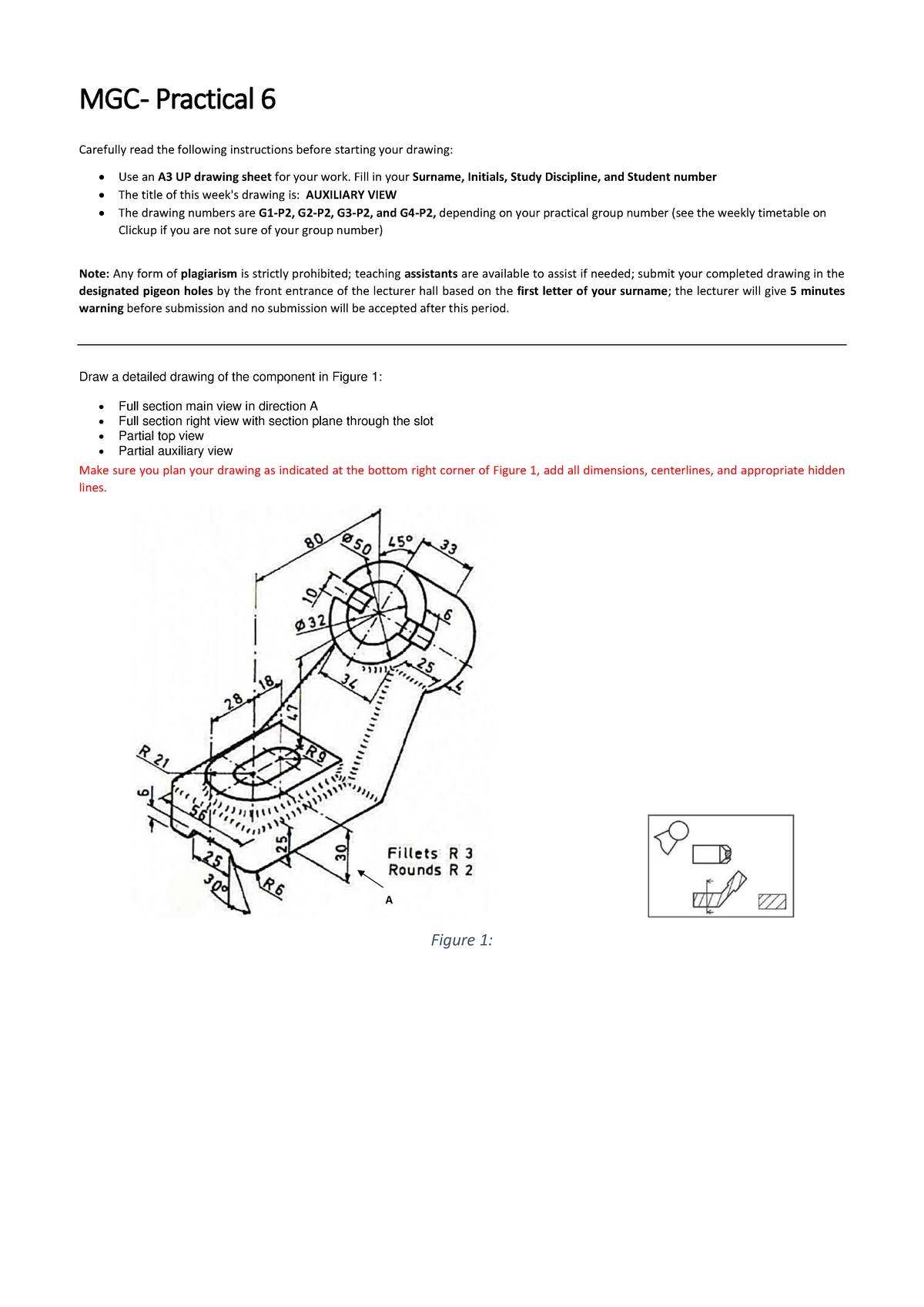 Practical 4: Orthographic Drawing Instructions for G3 & G4 - Studocu