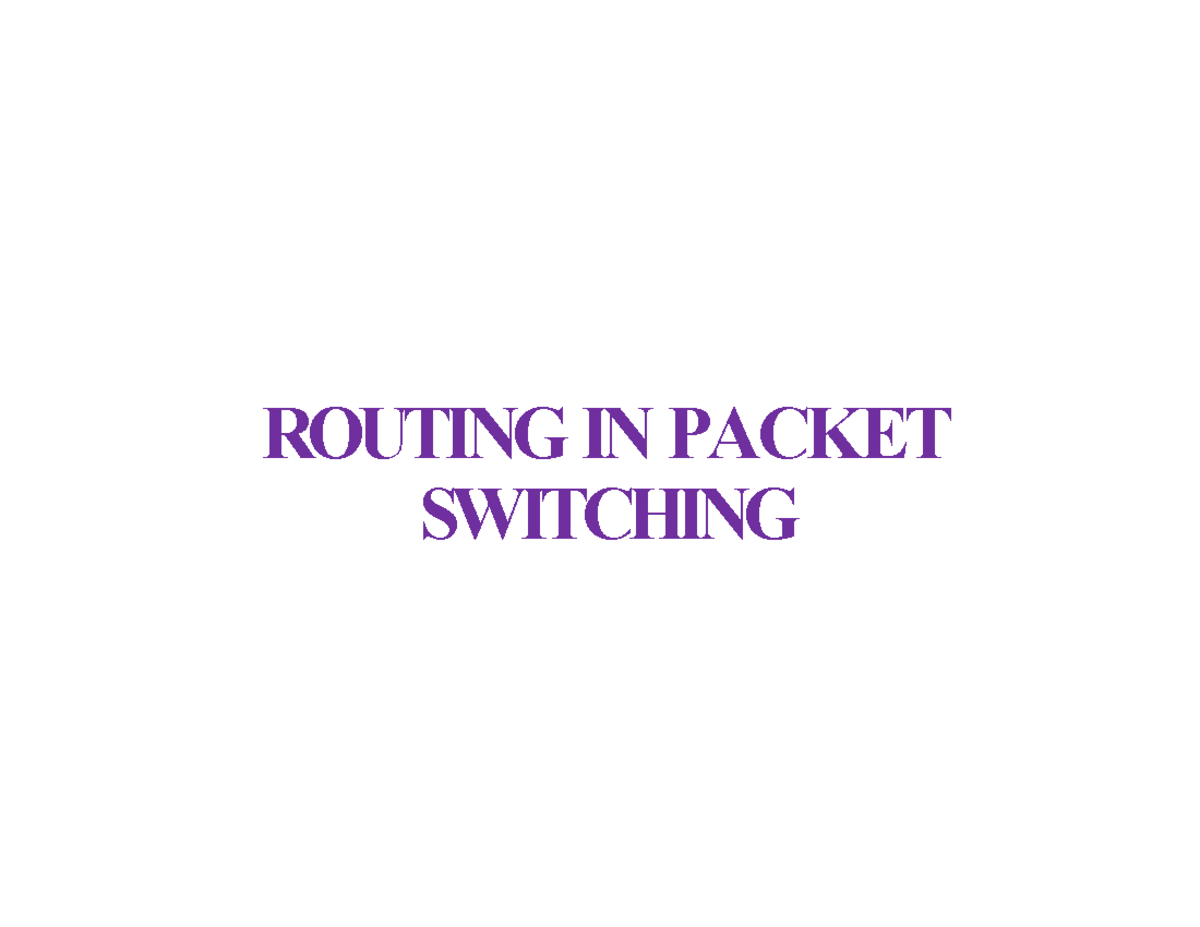 Routing in Packet Switching: Static vs Dynamic Routing (Unit 3 Part 2 ...