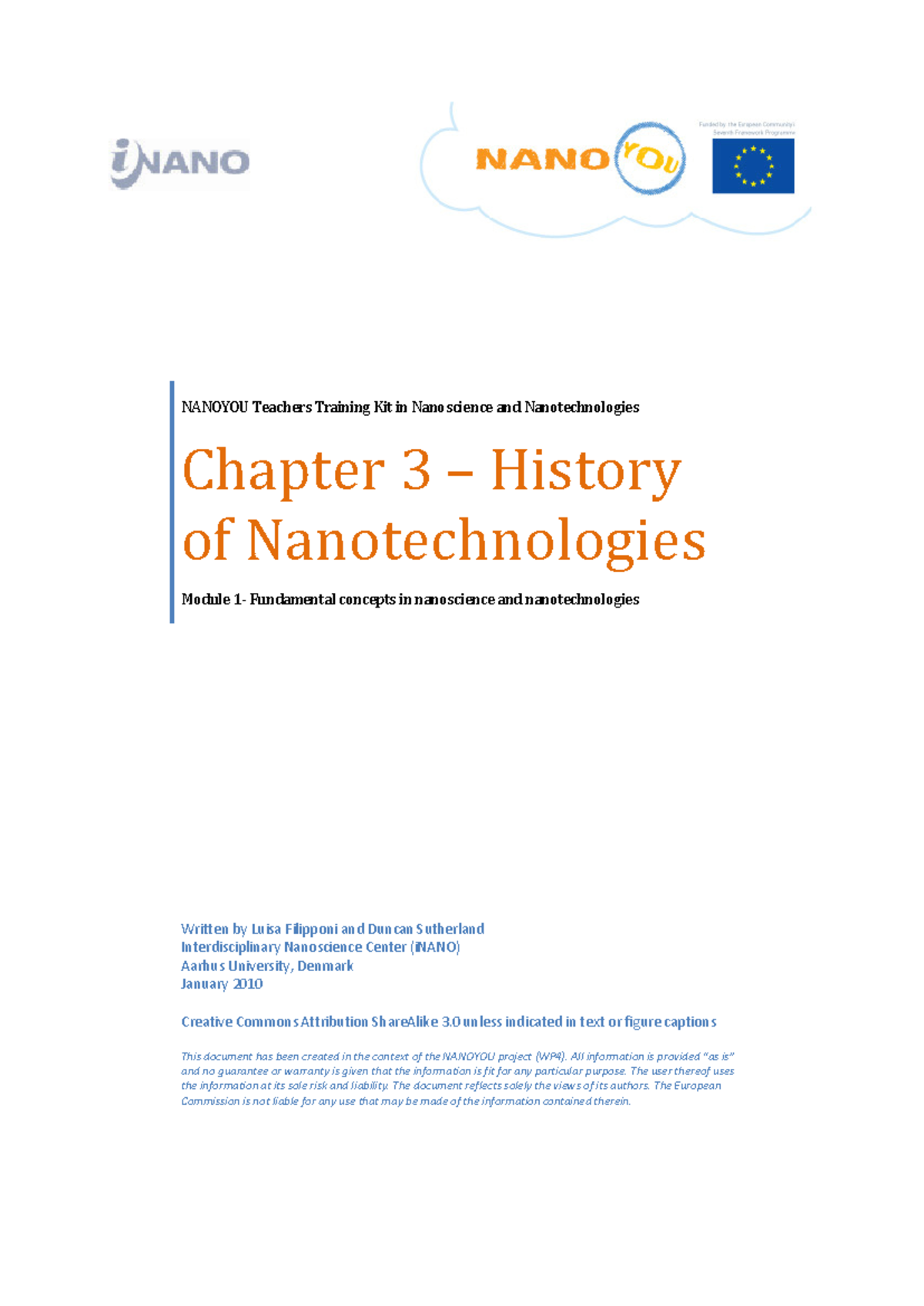 History of nanotechnology - NANOYOU Teachers Training Kit in ...