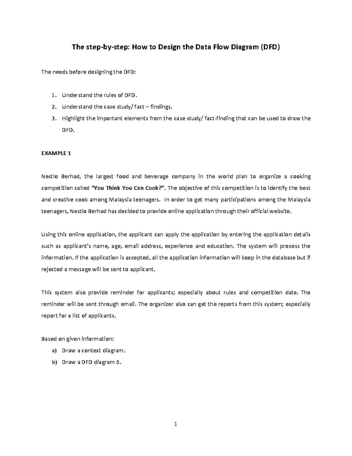 Step-by-Step Guide to Design a Data Flow Diagram (DFD) - Studocu