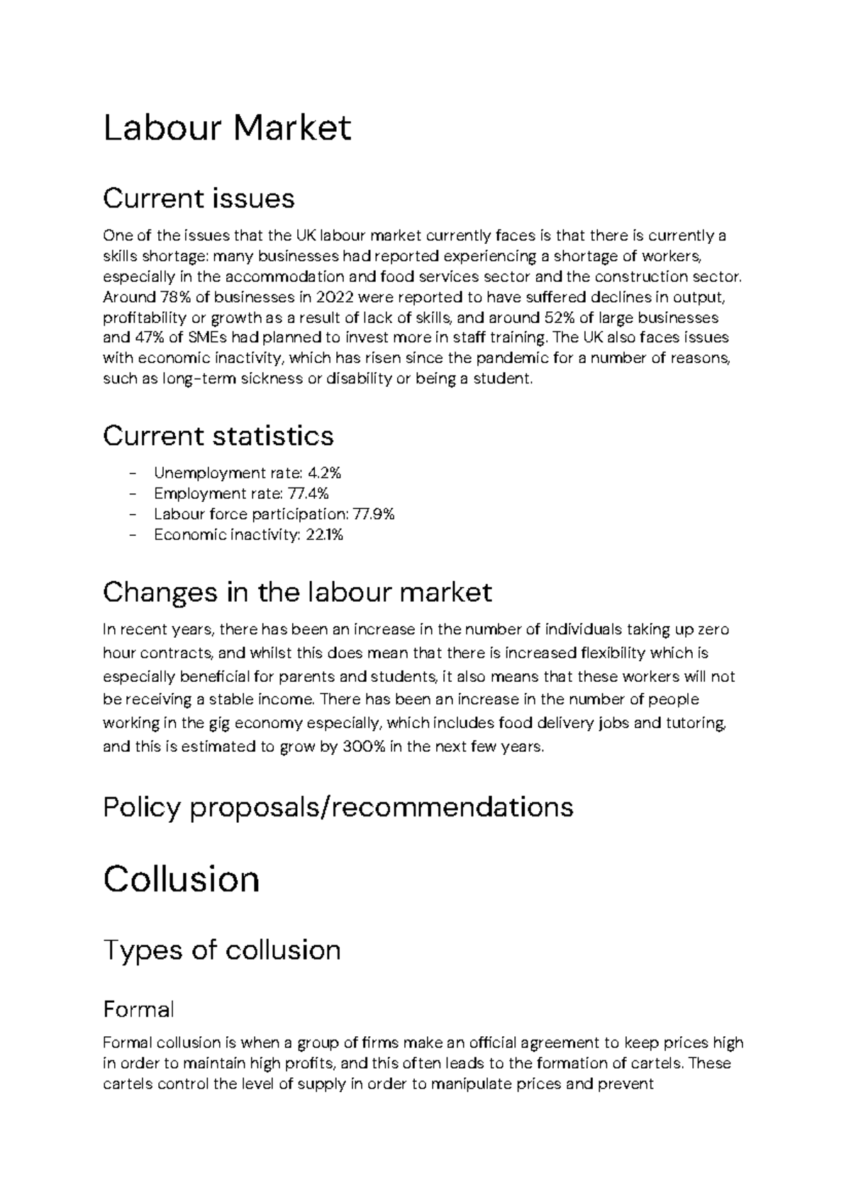 Year 12 Economics Research Portfolio: Labour Market & Protectionism ...