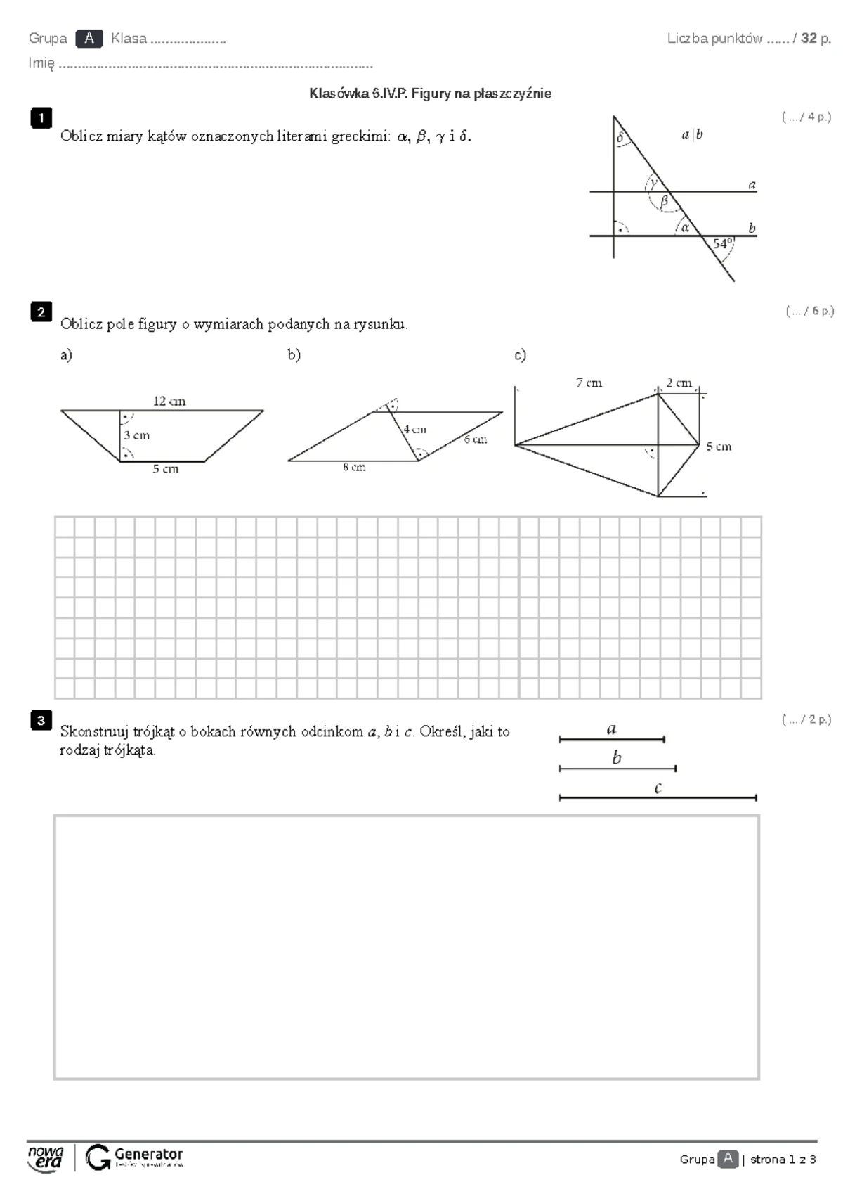 Plan klasówki Klasa VIII - Wymagania i Umiejętności 2023 - Studocu