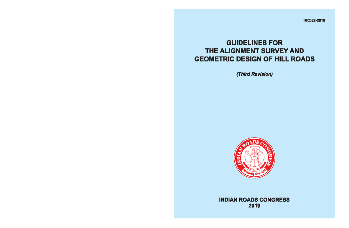 IRC:SP:48 - Guidelines for Survey and Alignment of Hill Roads - Studocu