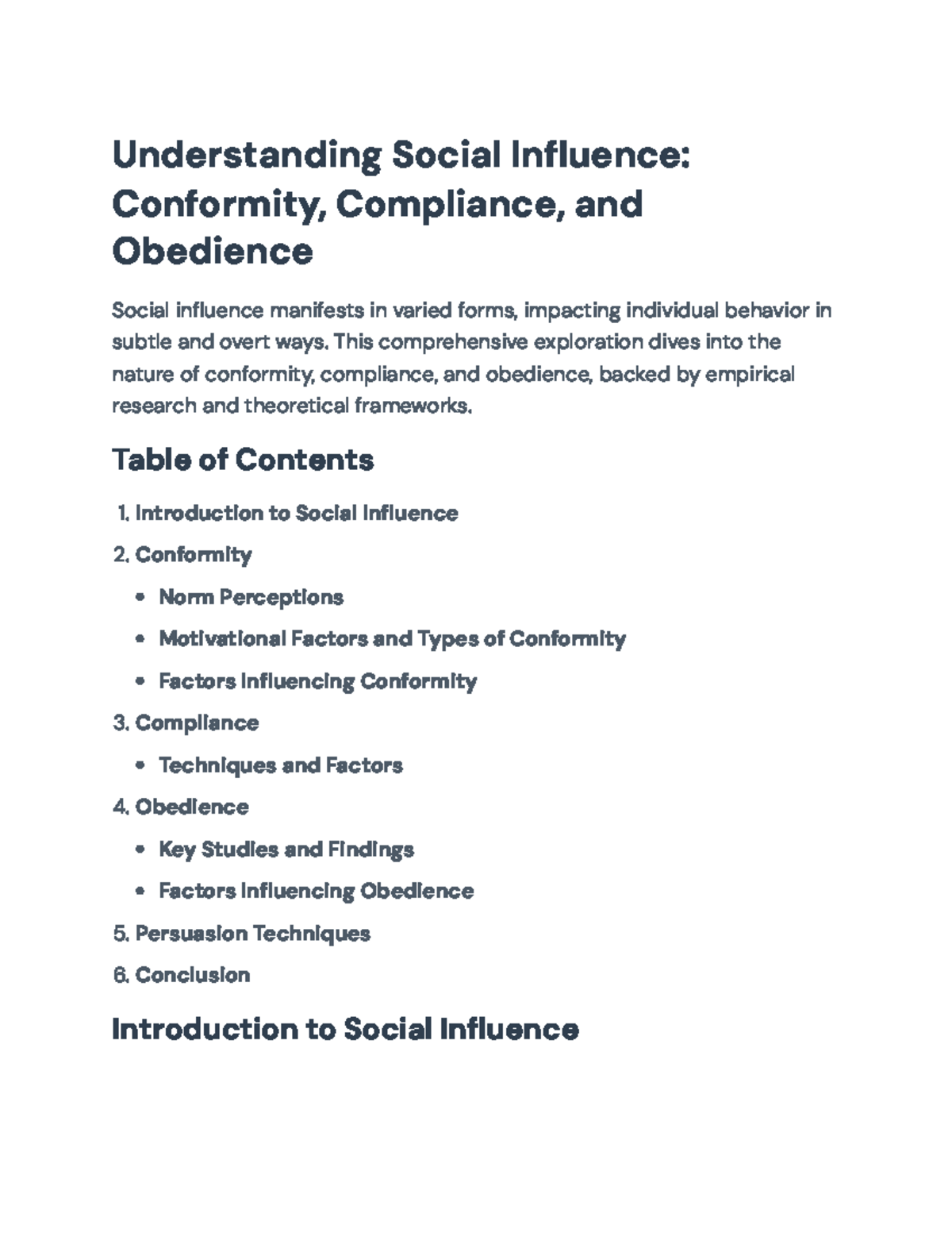 Understanding Social Influence: Conformity, Compliance, & Obedience ...