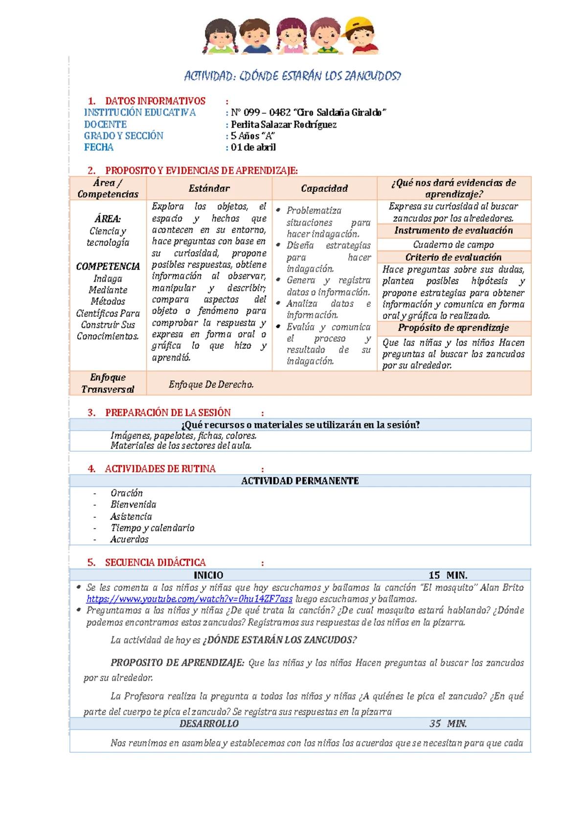 Proyecto de Aprendizaje: Conocemos Nuestros Derechos y Deberes - Studocu