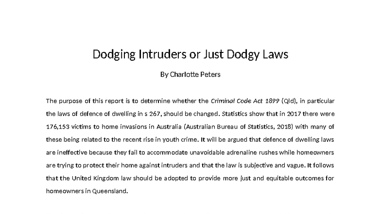 Reforming S 267 of the Criminal Code Act 1899 (Qld): A Case for Change ...