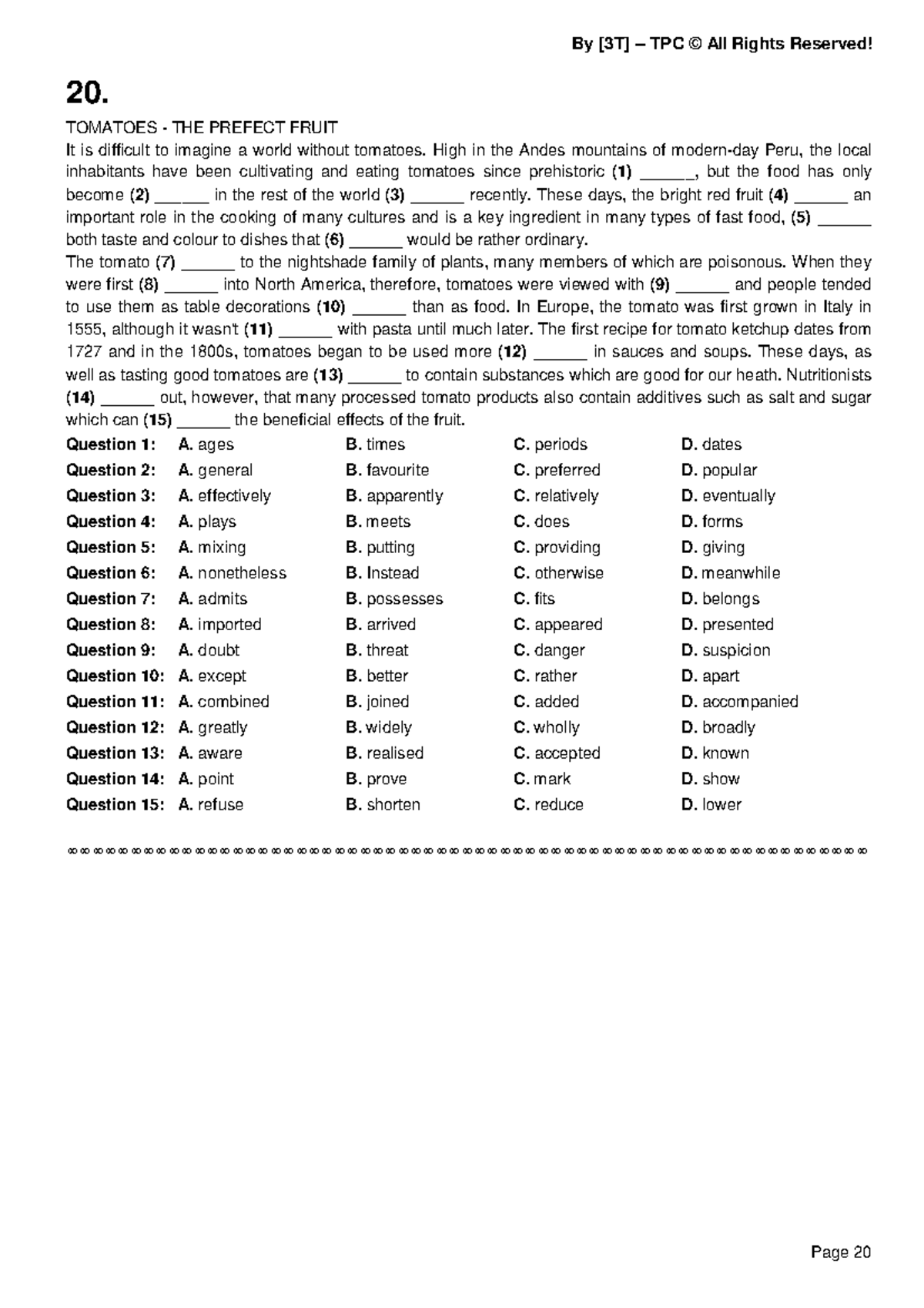 126. Guided Cloze Test No.12 - Cloze Exercises P21-26 - Studocu
