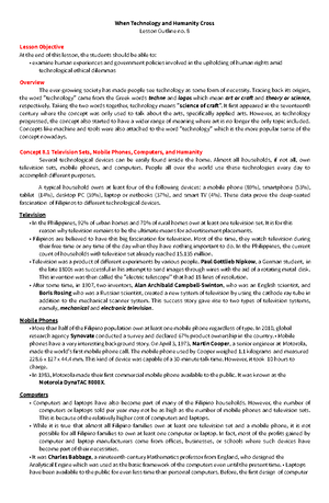 01 - Historical Background of STS - Historical Background of STS Lesson ...