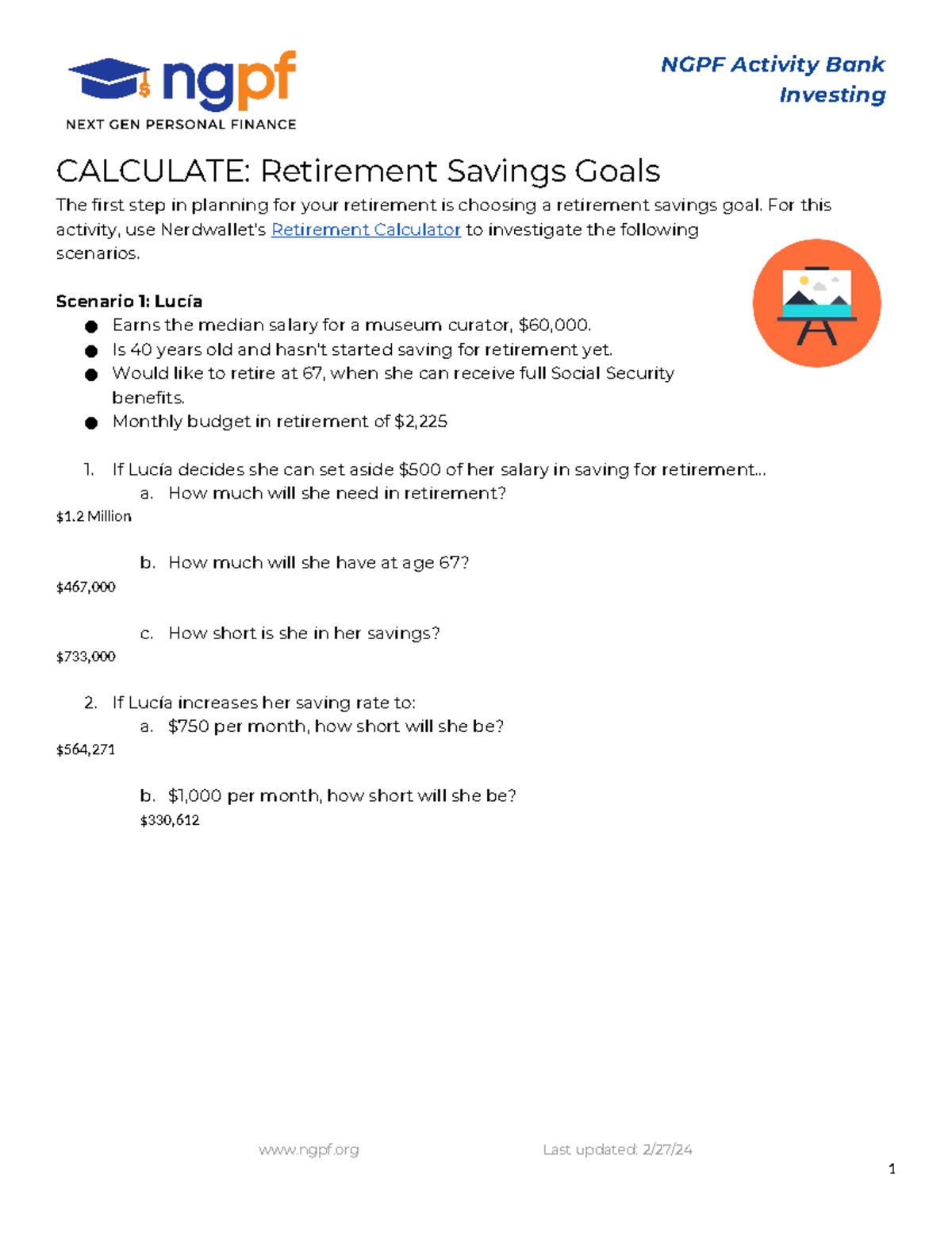 Calculate Retirement Savings Goals - NGPF Activity Bank Investing ...