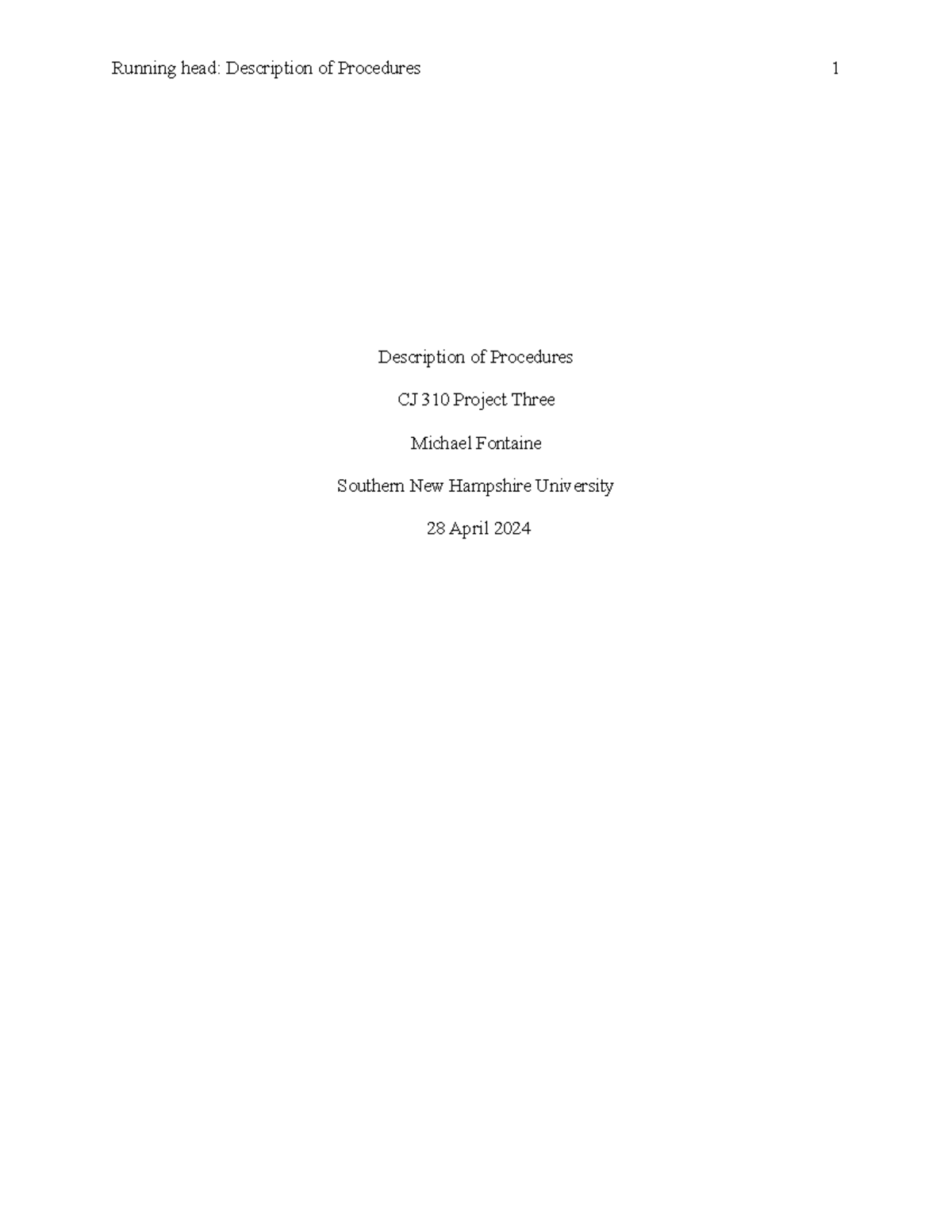 CJ 310 Project Three: Analysis of Domestic Terrorism Procedures - Studocu