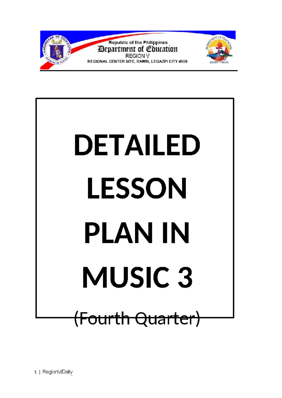 Detailed Lesson Plan in MAPEH Grade 3 - Quarter 4 Insights - Studocu