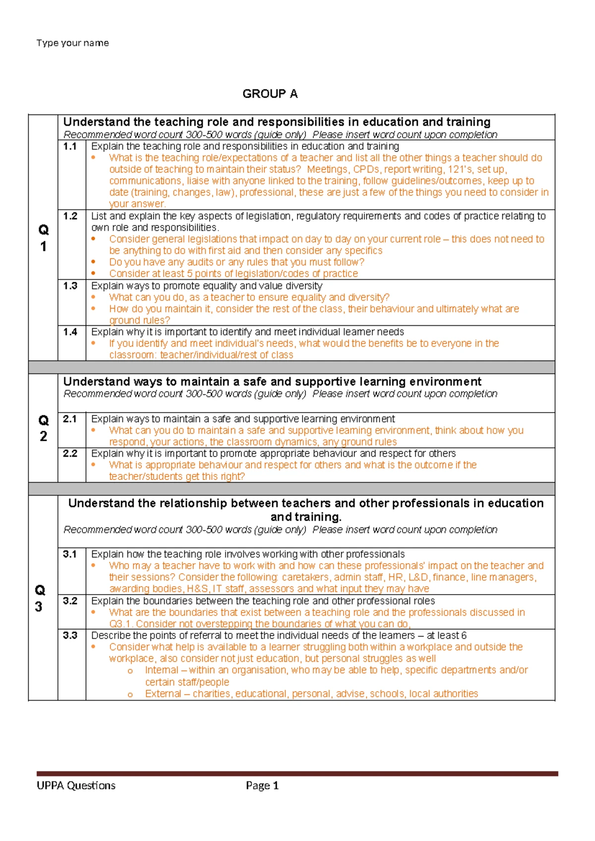 Unit 1 - Understand the Principles and Practices of Assessment - UNIT 1 ...