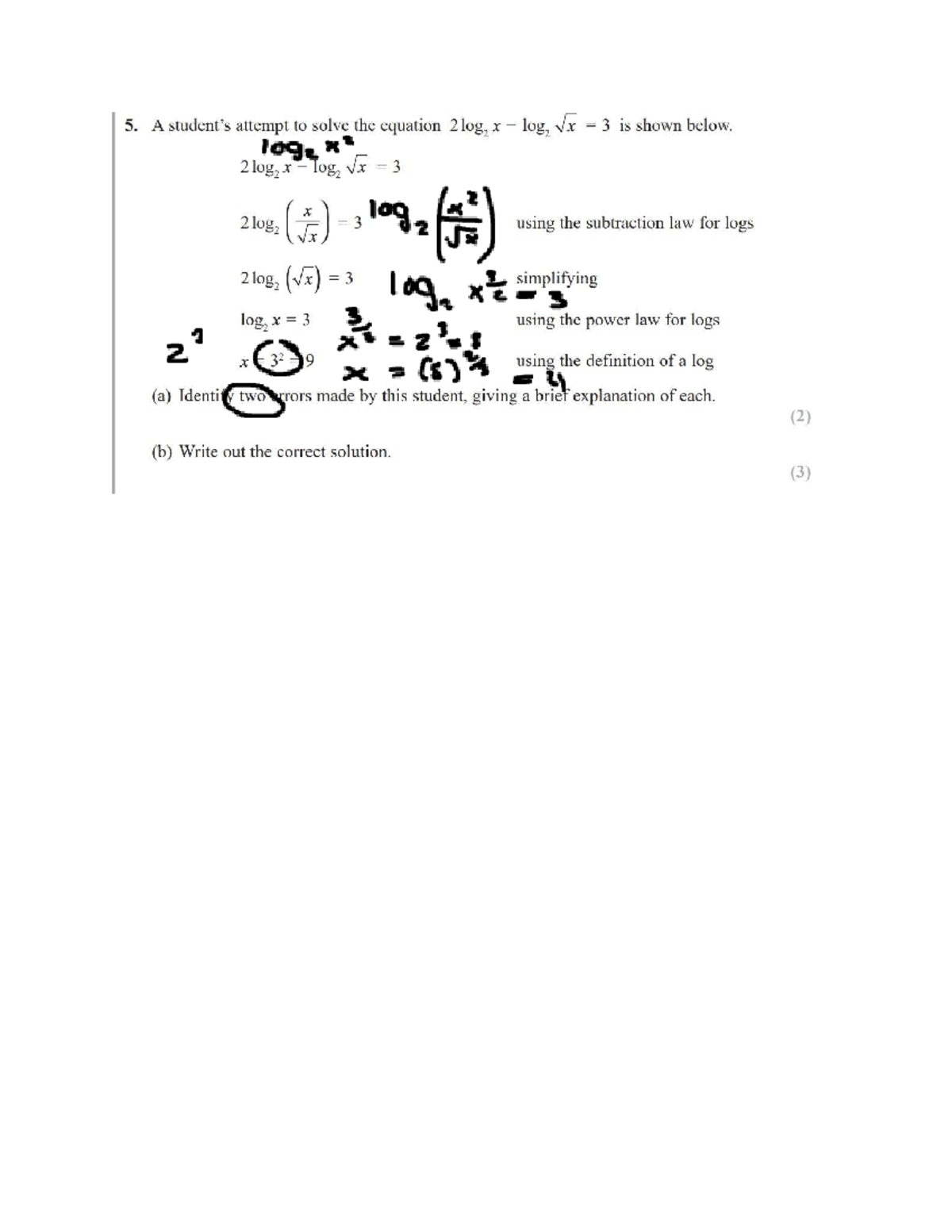 Logarithms and Exponentials: Solutions and Errors Analysis (MATH 101 ...