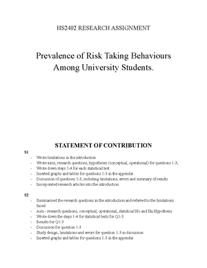 HS2402 Notes - Topics 1 - 5 - Topic 1 – Quantitative research and data ...