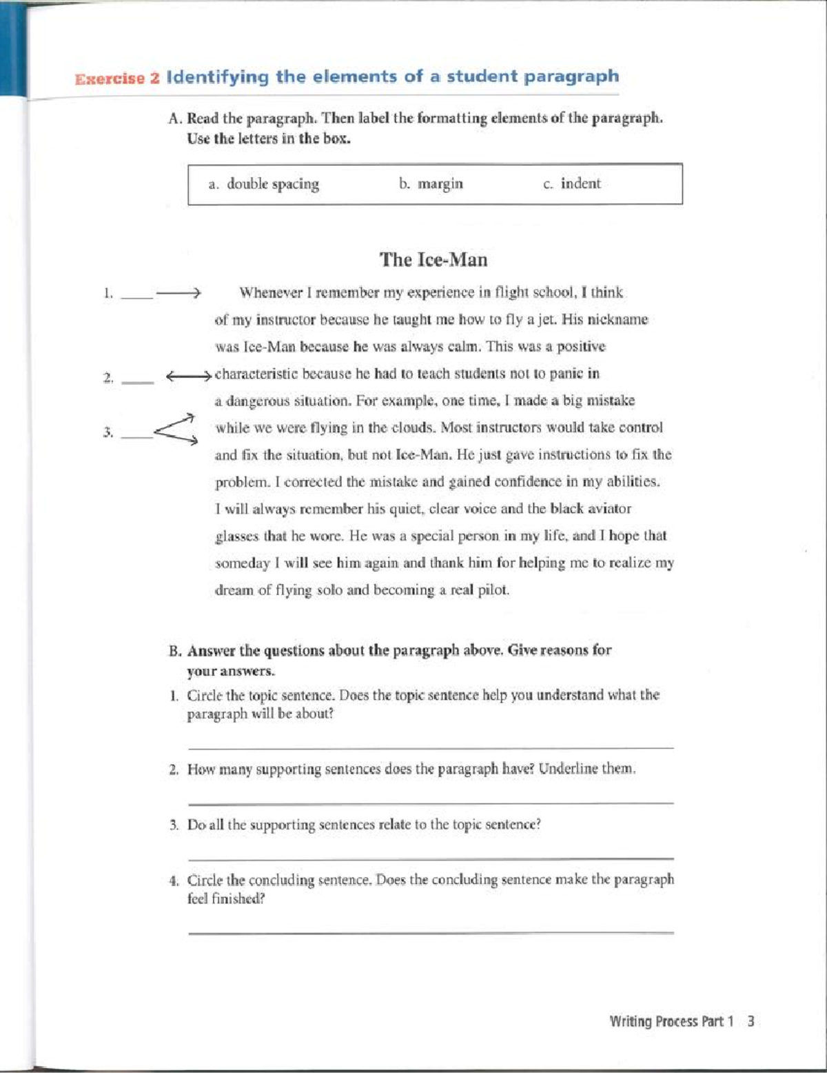 WT2 - Writing - Exercise 2 Identifying the elements of a student ...