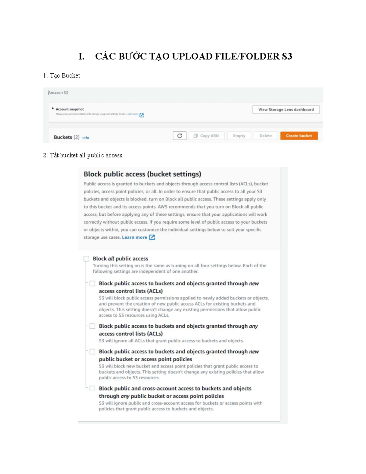 Hướng Dẫn Tạo và Upload File/Folder S3 - Lab2 - Studocu