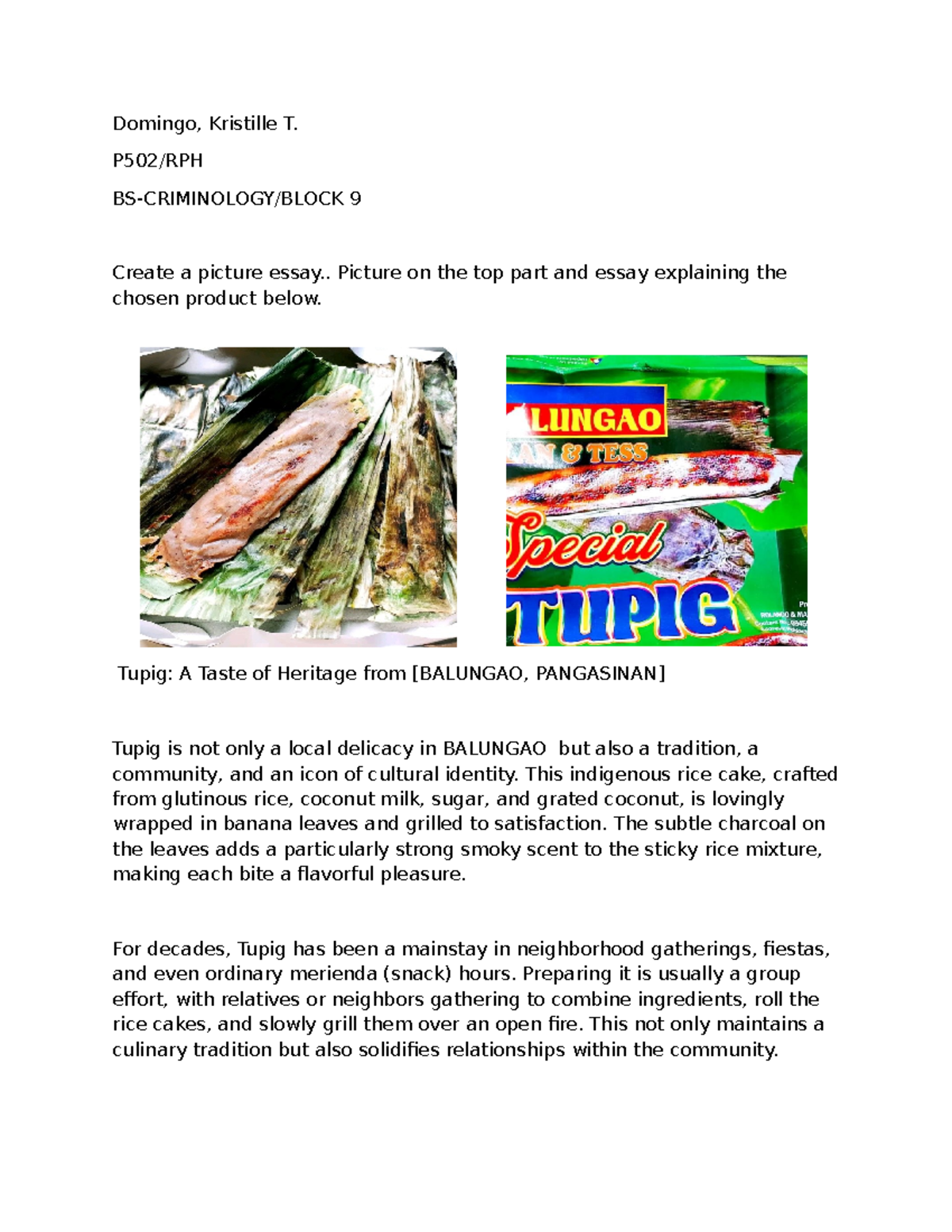 Rph - N/a - Domingo, Kristille T. P502/RPH BS-CRIMINOLOGY/BLOCK 9 ...