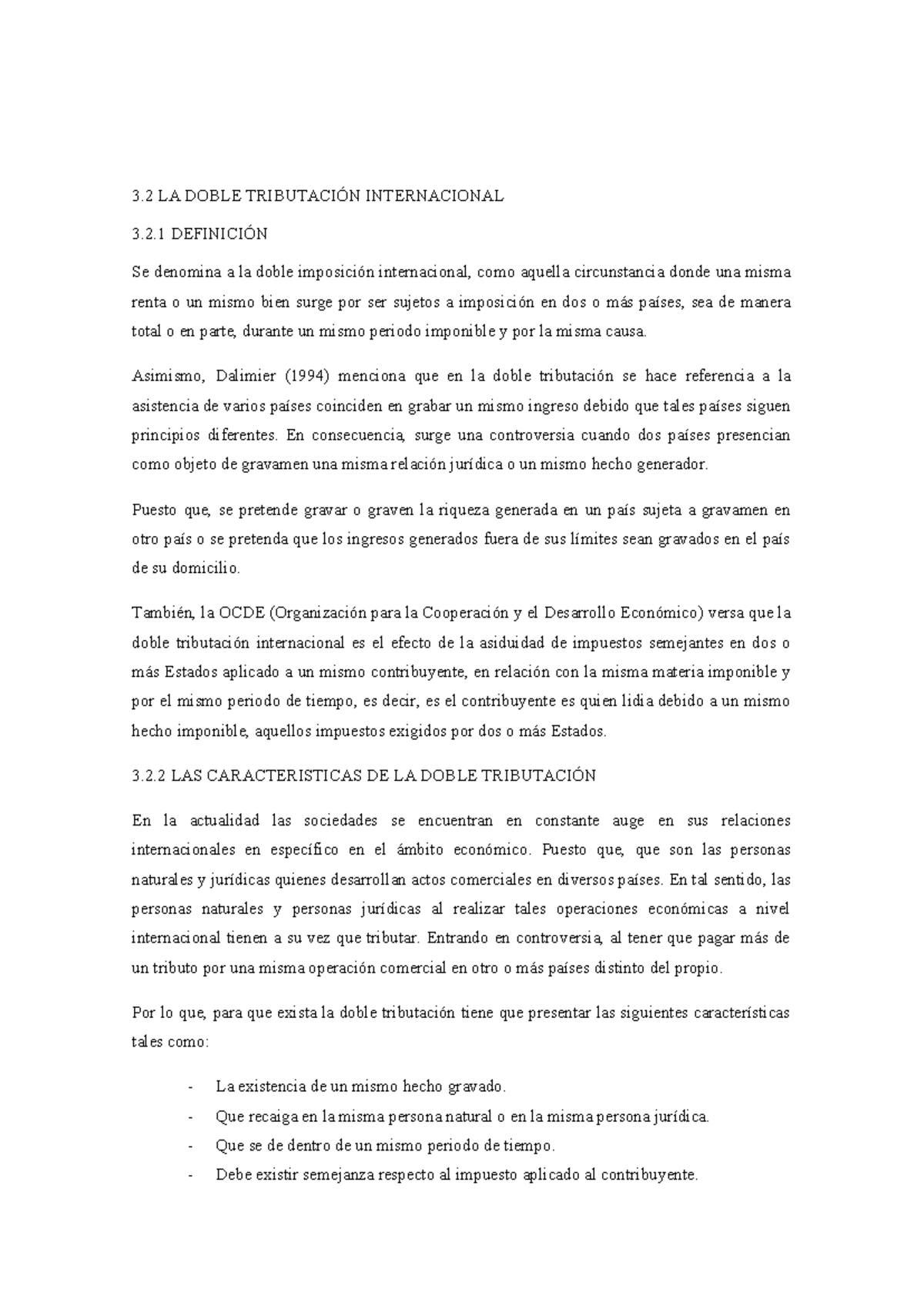LA Doble Tributación Internacional - 3 LA DOBLE TRIBUTACIÓN ...