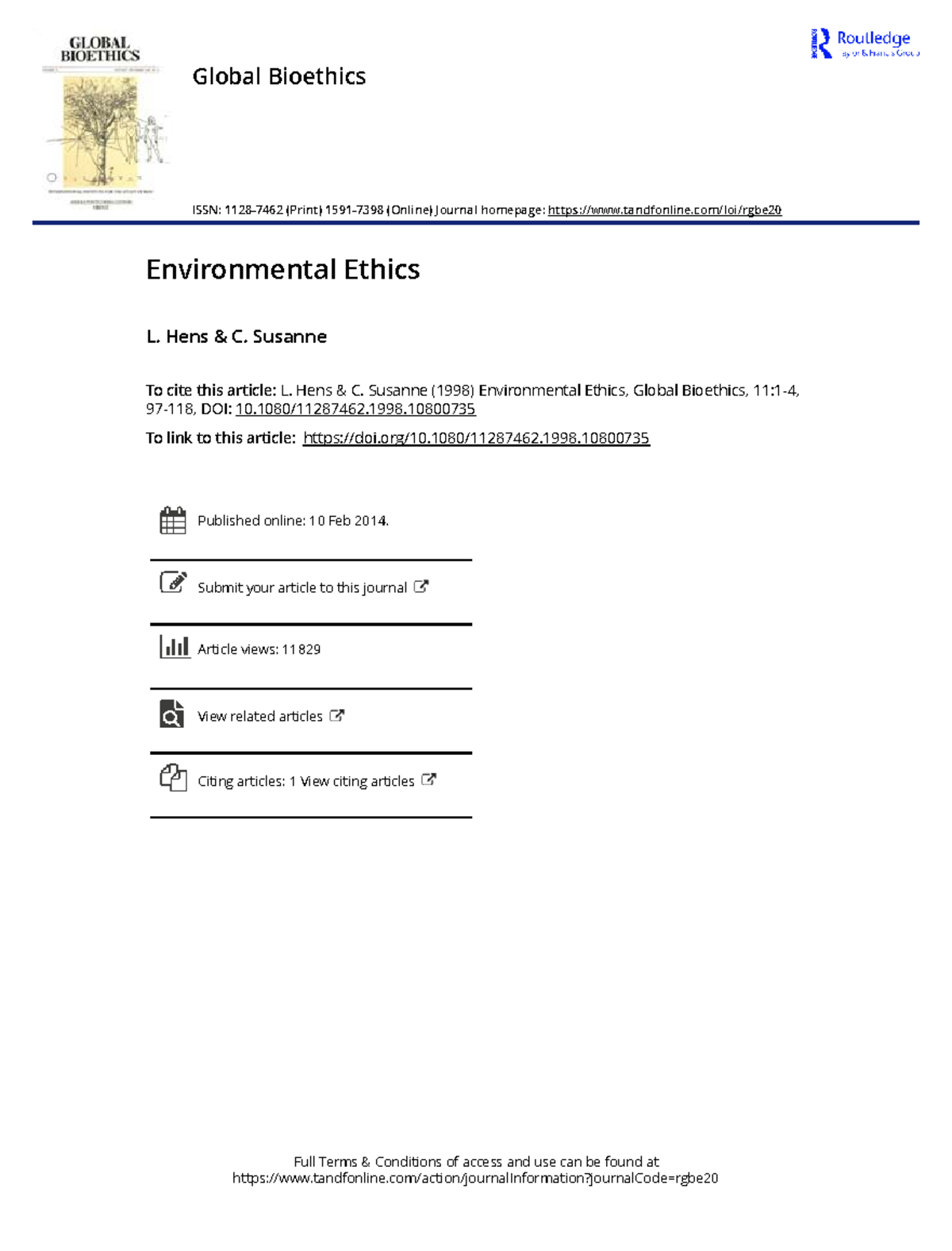 Environmental Ethics: Key Issues and Perspectives (BIOETHICS 66) - Studocu
