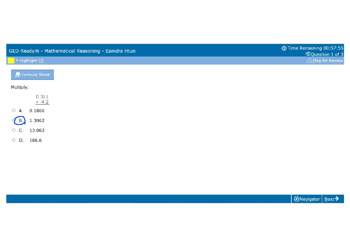 GED Ready R Mathematical Reasoning Practice Questions 2024 - Studocu