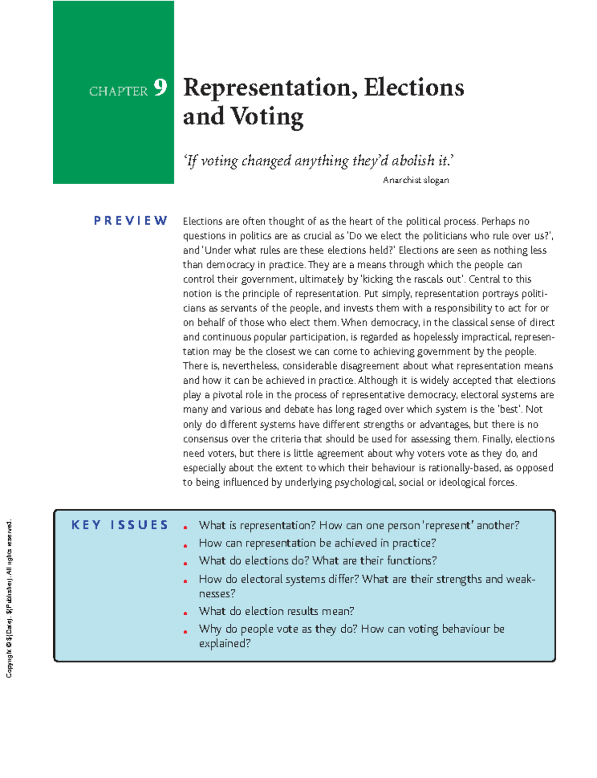Representation, Elections, and Voting: Analyzing Democratic Principles ...