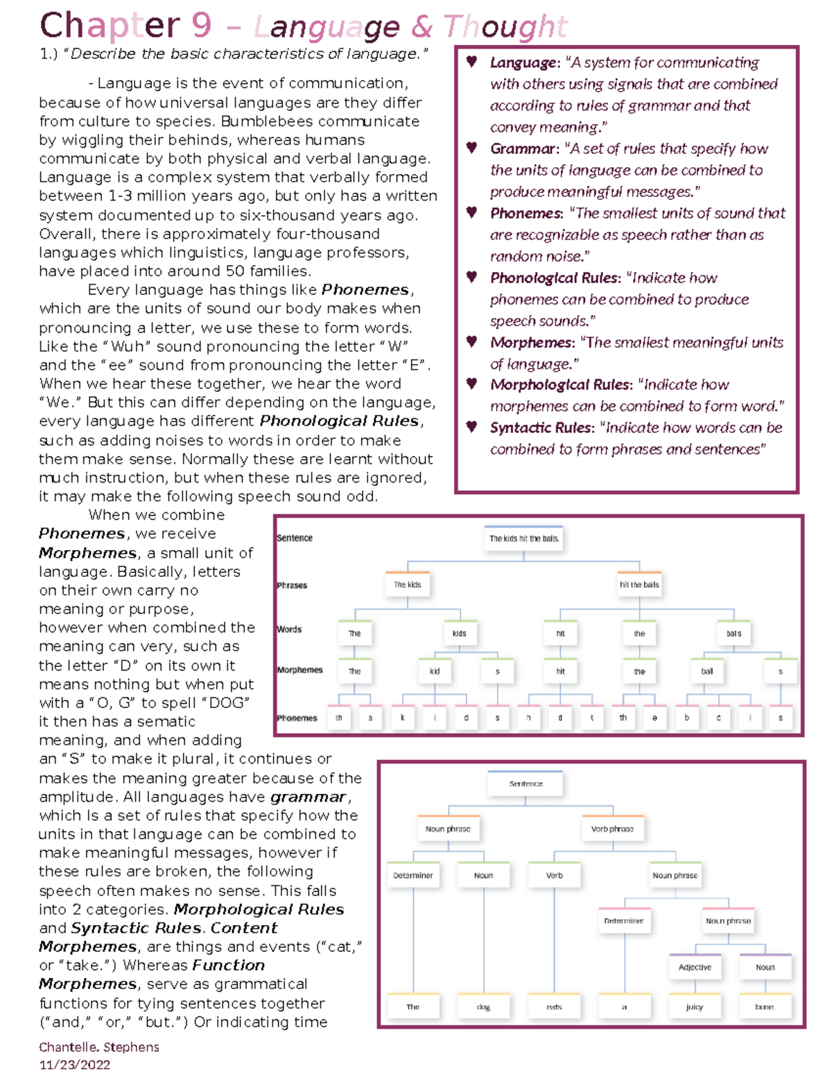 Chapter 9 - Language, Thought, and Communication Development - Studocu