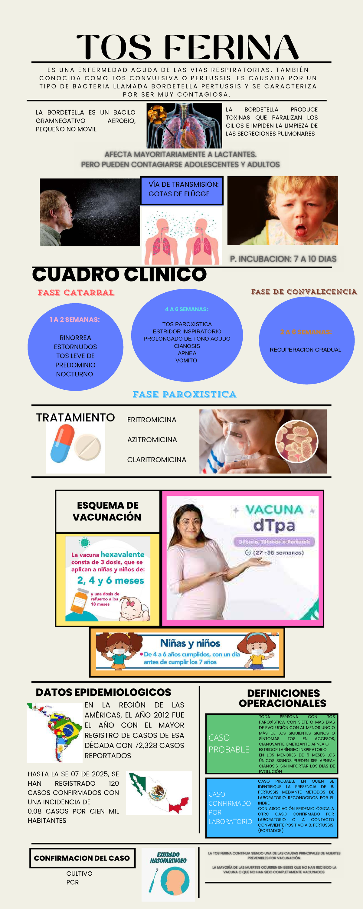 Esquema de Vacunación para TOS Ferina: Casos y Tratamientos - Studocu