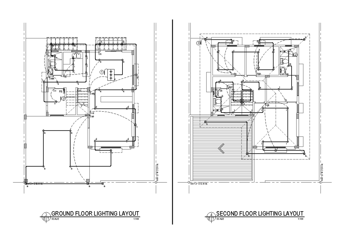 Lighting-Layout - lighting layout - N 41°37' E 12 M. N 48°23' W 21 M. N ...