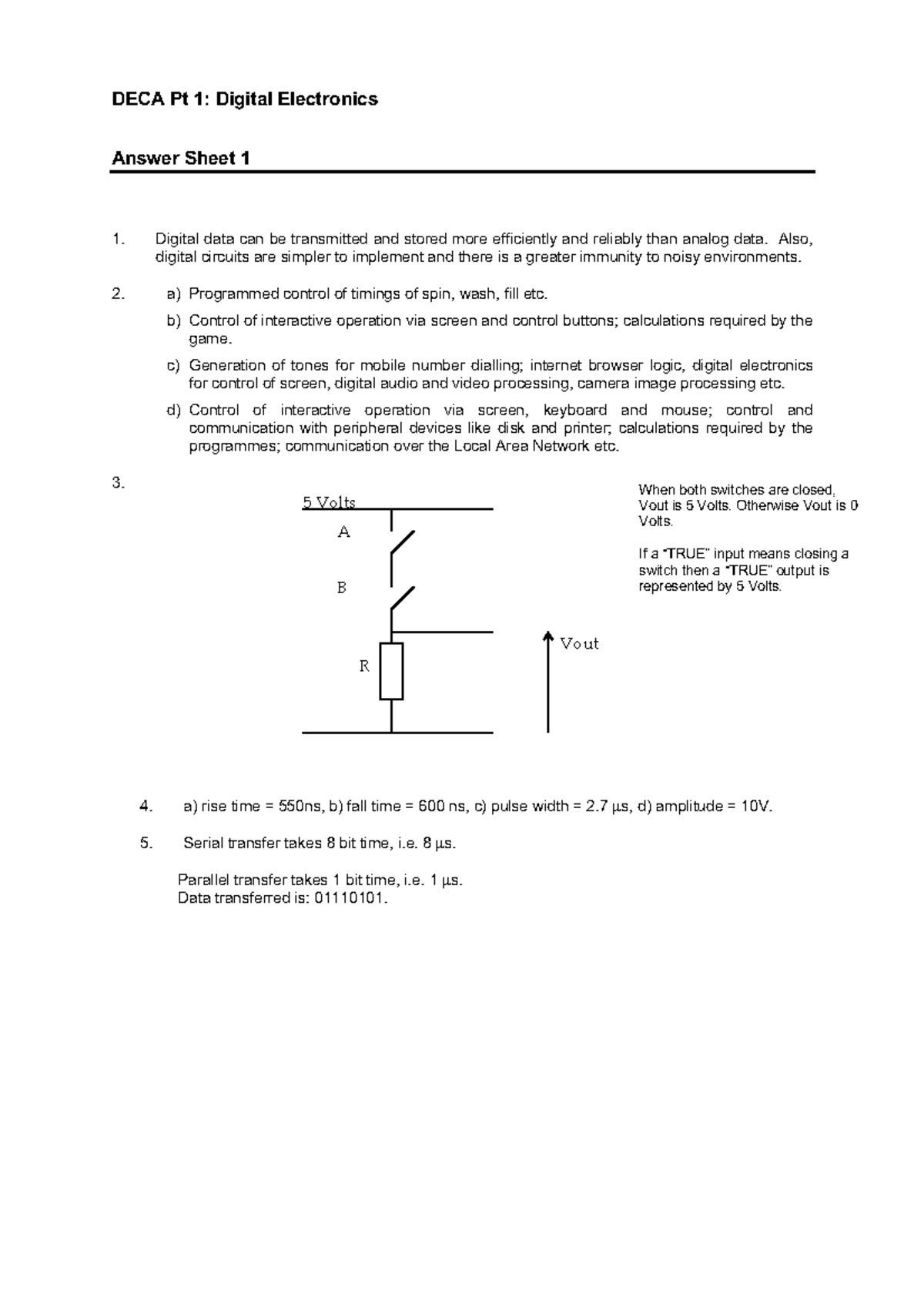 Solution 1 - Digital Electronics and Computer Architecture assignments ...