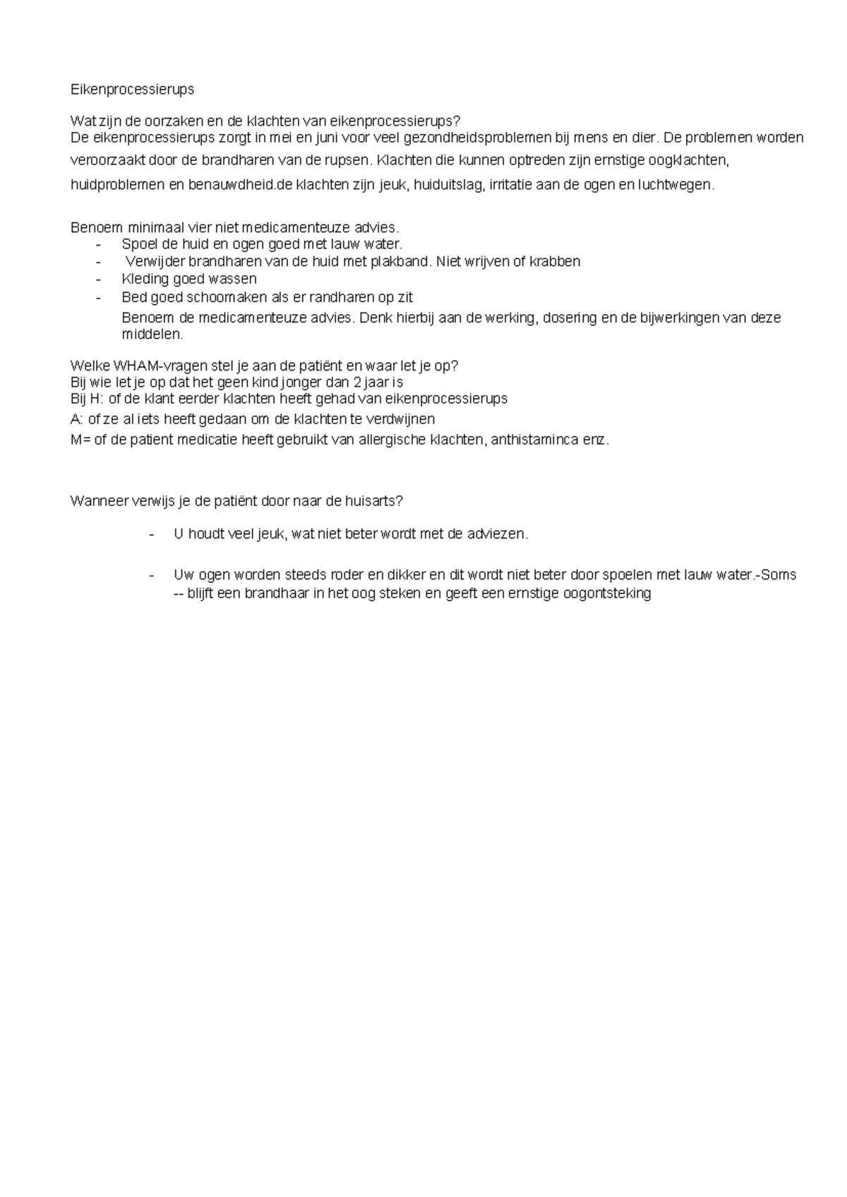 Eikenprocessierups: Oorzaken, Klachten en Adviezen voor Behandeling ...