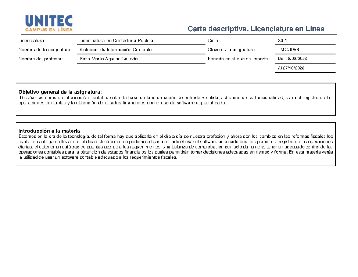 Sistemas de Información Contable CP6A - Carta Descriptiva Ciclo 24-1 ...