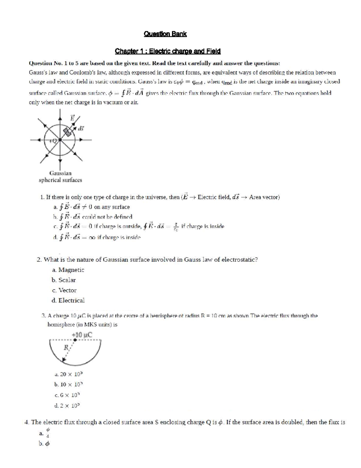 Grade 12 Physics Chapter 1: Electric Charge & Field Q&A - Studocu