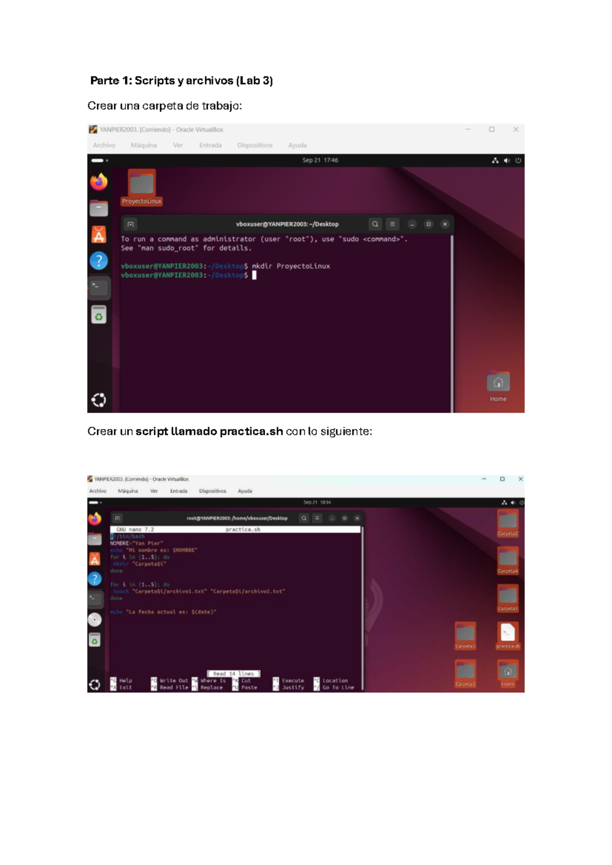 Tarea de Lab 3 y 4: Scripts, Usuarios y Servicios en Sistemas Operativos - Studocu