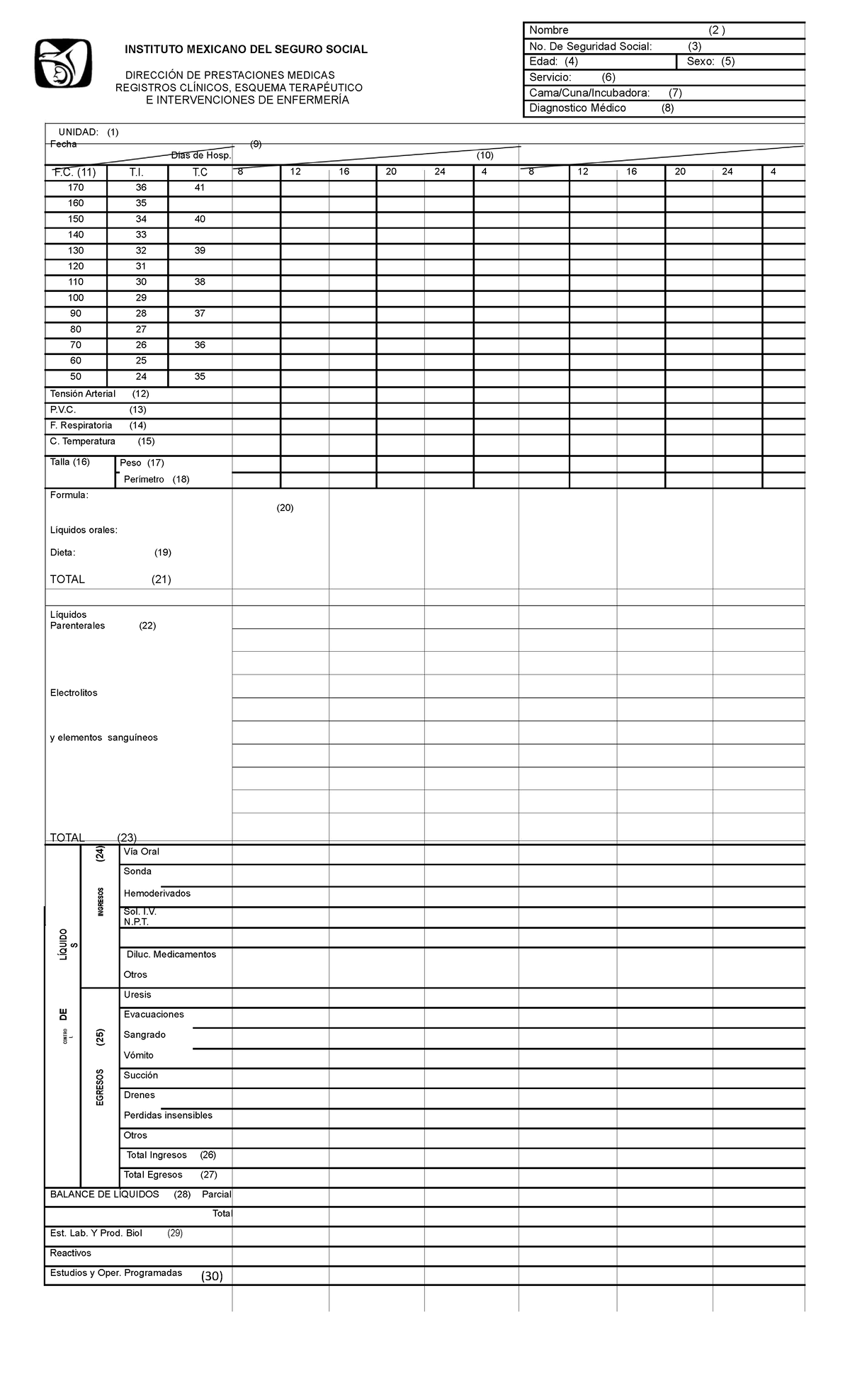 Instructivo hoja enfermeria del IMSS - INSTITUTO MEXICANO DEL SEGURO ...