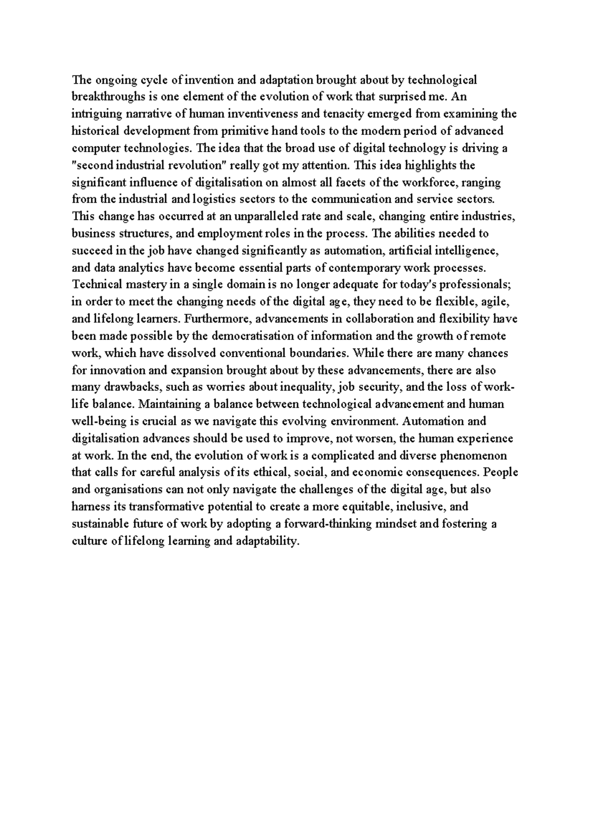 The Evolution of Work: Tech Breakthroughs and Lifelong Learning (W2A ...